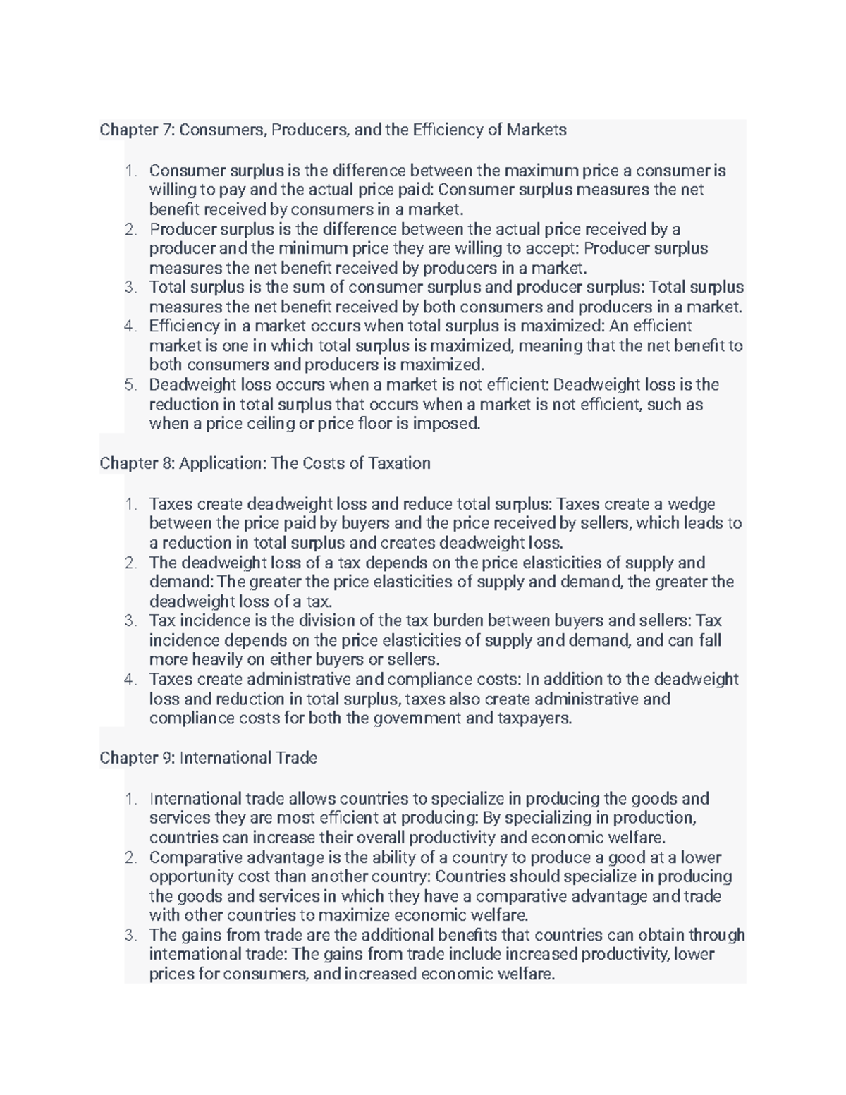 Principles of Microeconomics - Chapter 7: Consumers, Producers, and the ...