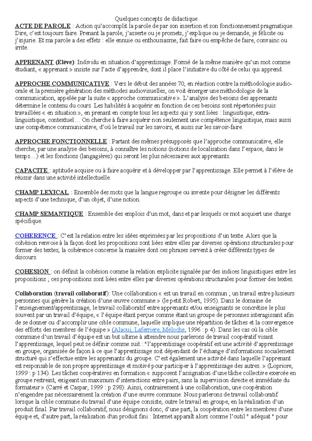 Quelques concepts de didactique - Dire, c’est toujours faire. Prenant ...