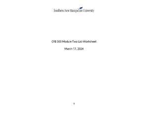 CYB 220 Project Two Scenario 1 - CYB 220 Project Two Scenario One You ...