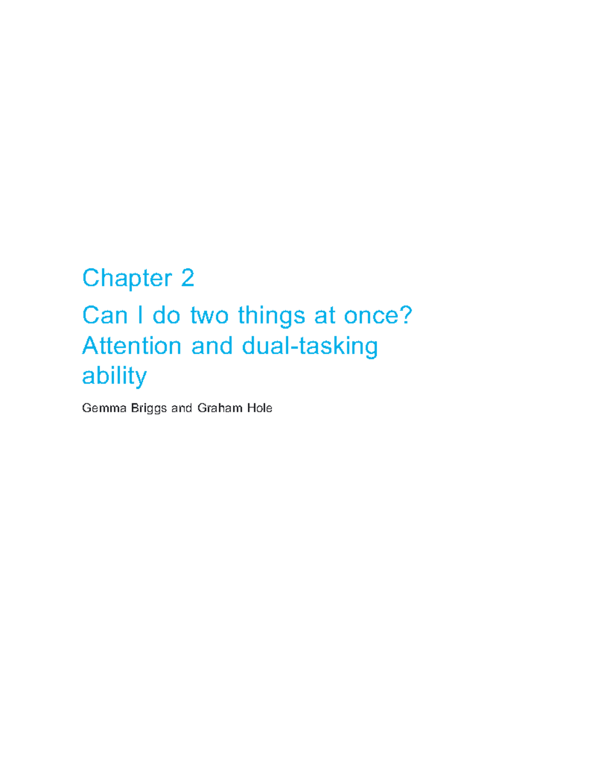De200 bk2 ch2 - MATERIALS - Chapter 2 Can I do two things at once ...
