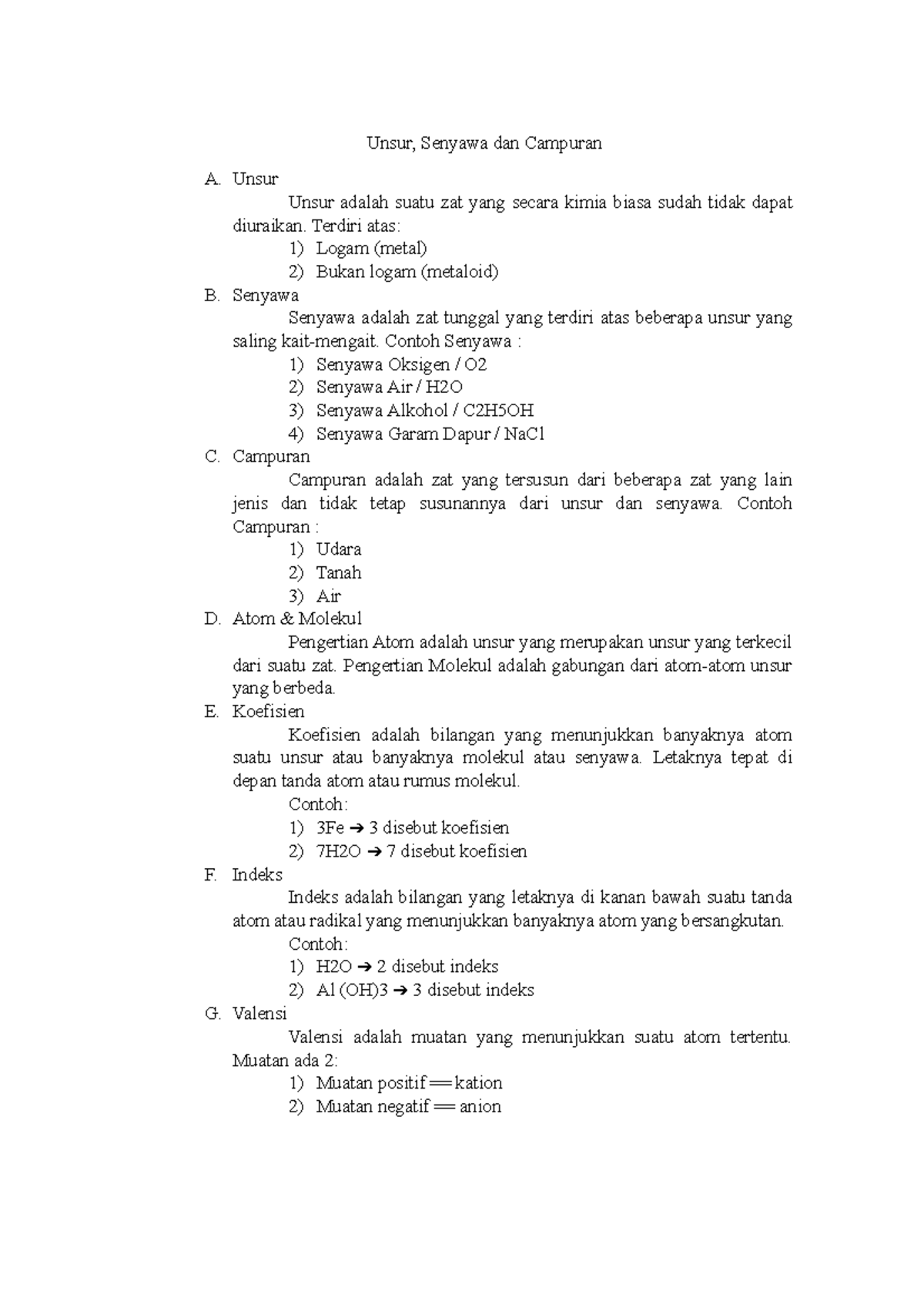 Unsur, Senyawa dan Campuran - Unsur Unsur adalah suatu zat yang secara ...