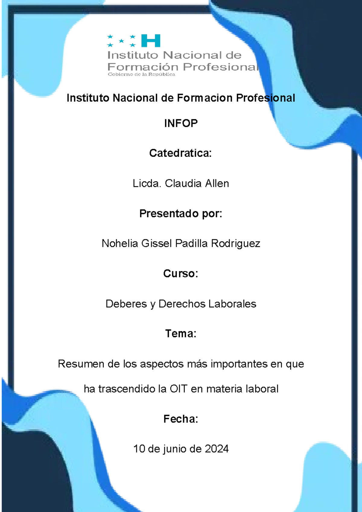 Infop #1 - aaaaaaa - Español - Instituto Nacional de Formacion ...