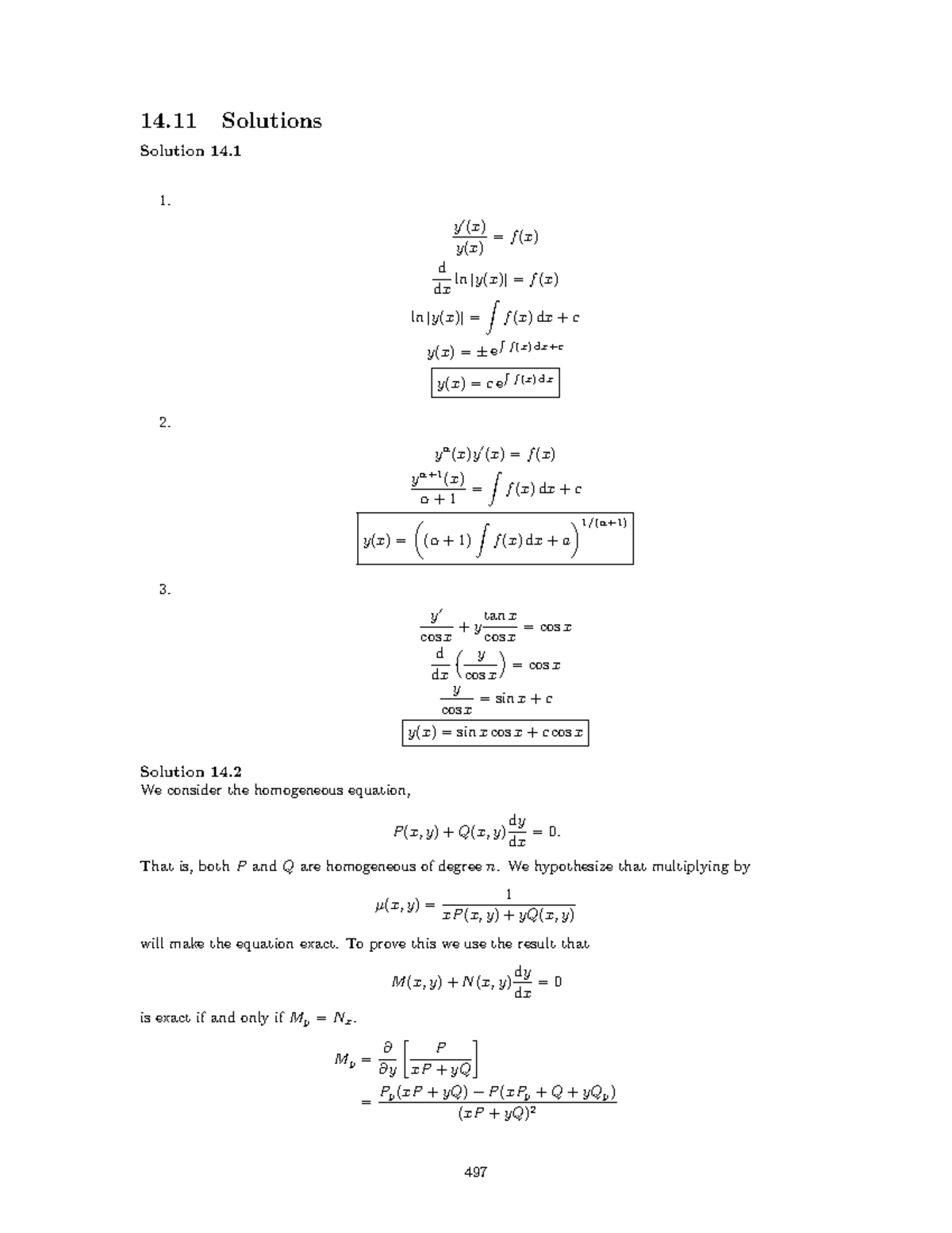 Ref MATH Adv Math Methods Sean Mauch-130 - 14 Solutions Solution 14. 1 ...