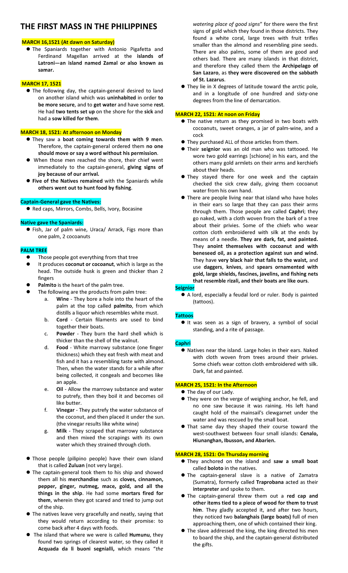 THE- First-MASS-IN-THE- Philippines- Reviewer - THE FIRST MASS IN THE ...