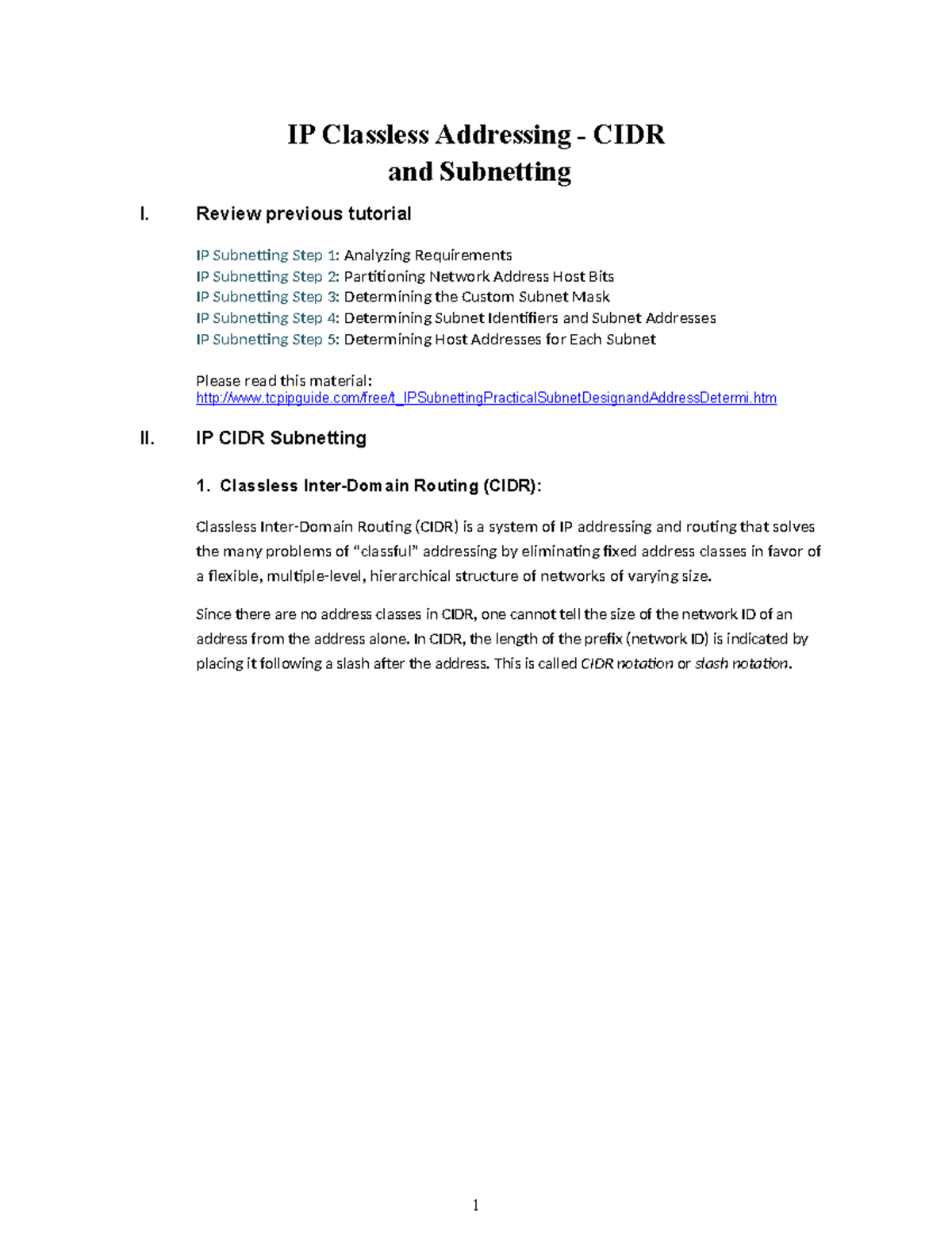 2 Chia địa Chỉ Cidr And Subnetting Updated Ip Classless Addressing