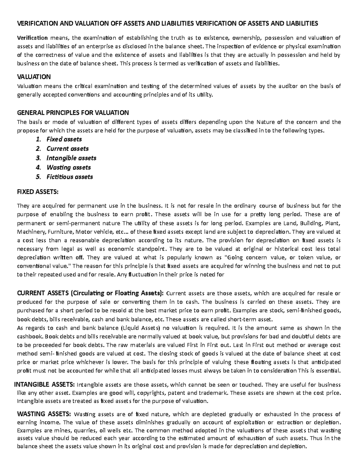 Verification and valuation edited - VERIFICATION AND VALUATION OFF ...