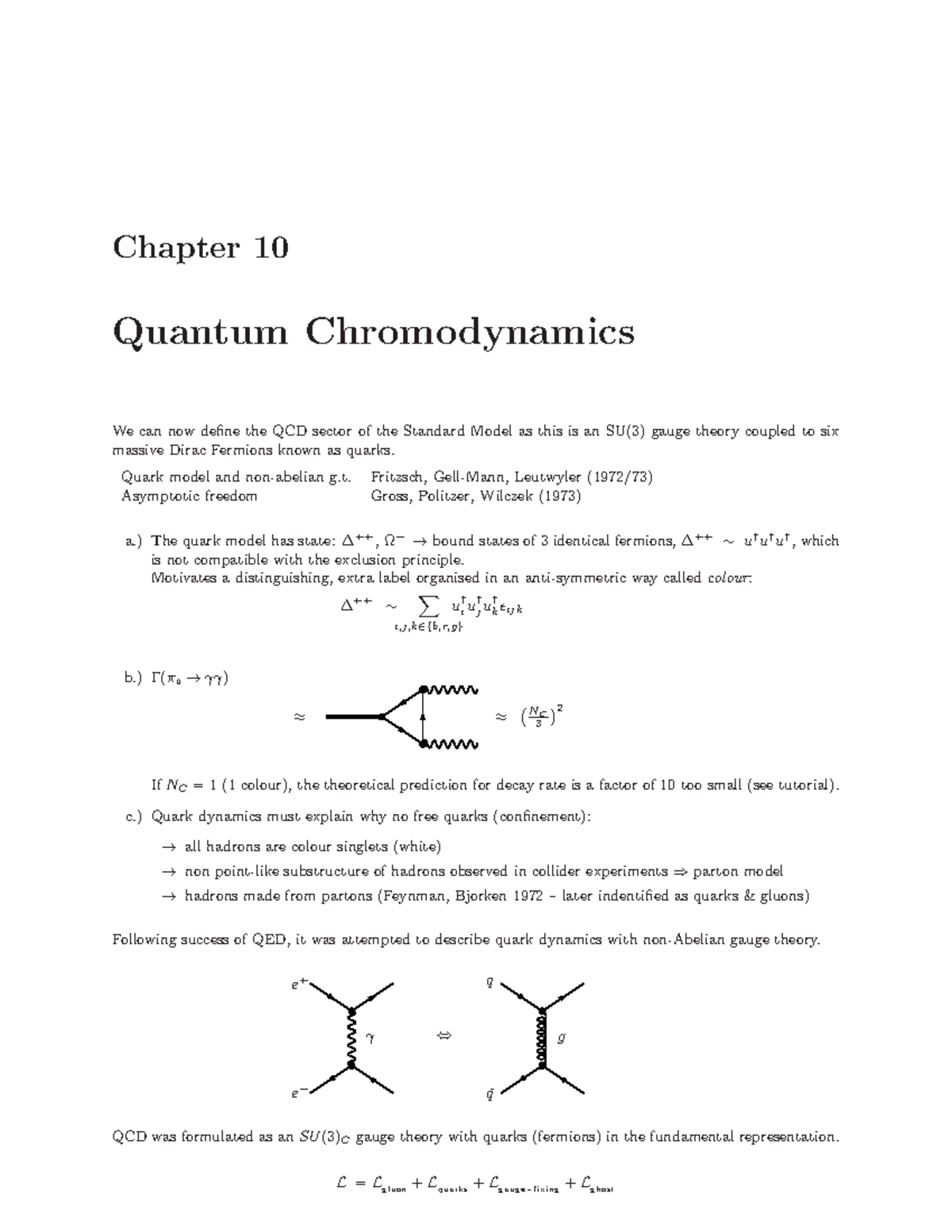 Lecture Notes 10 - Chapter 10 Quantum Chromodynamics We can now define ...