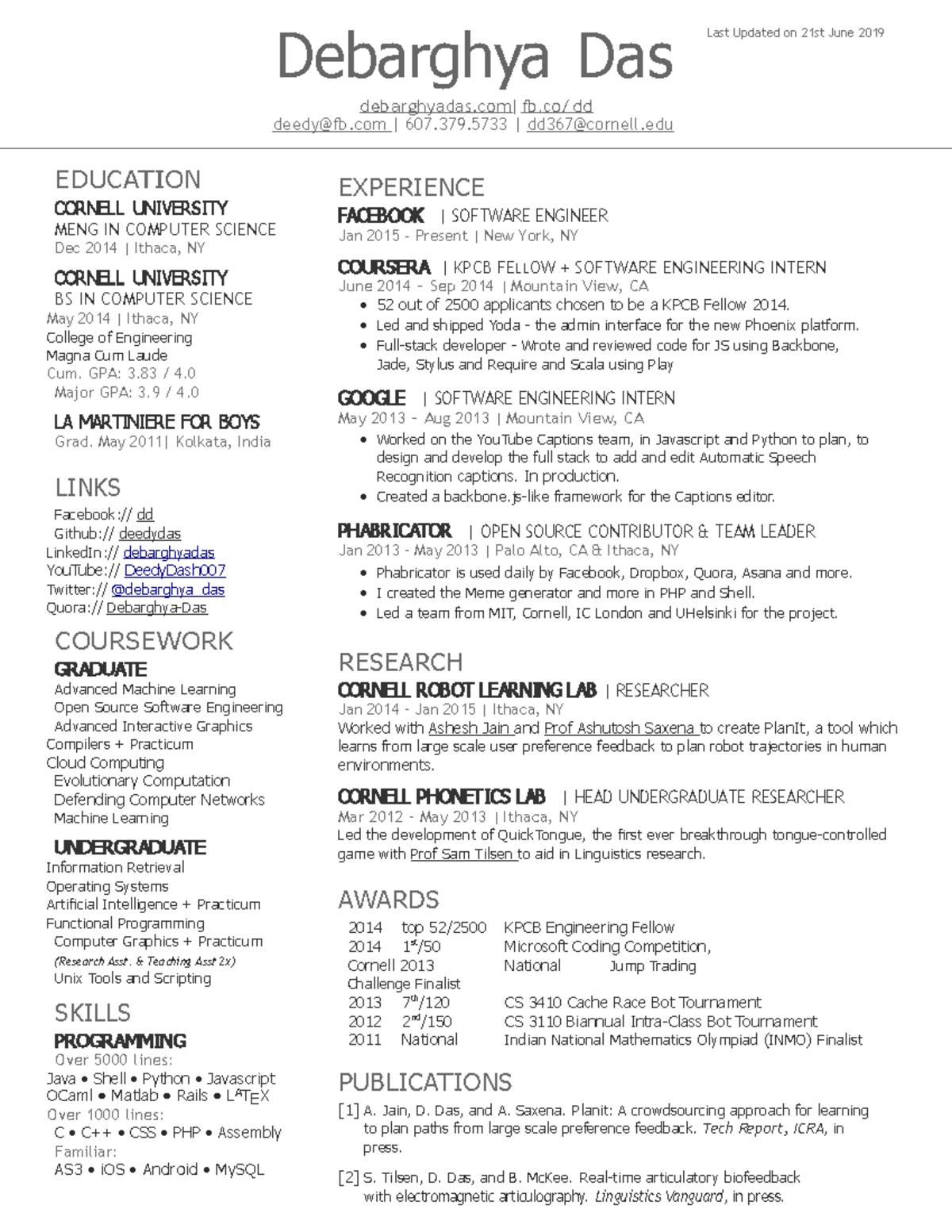 Deedy-cv - Debarghya Das debarghyadas om | fb / dd deedy@fb | 607.379 ...