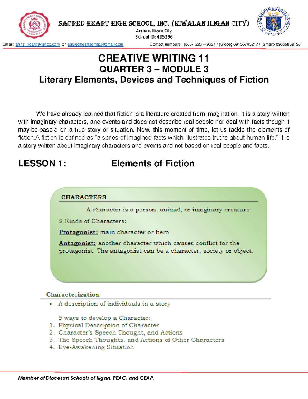 Literary Elements, Devices and Techniques of Fiction - It is a story ...