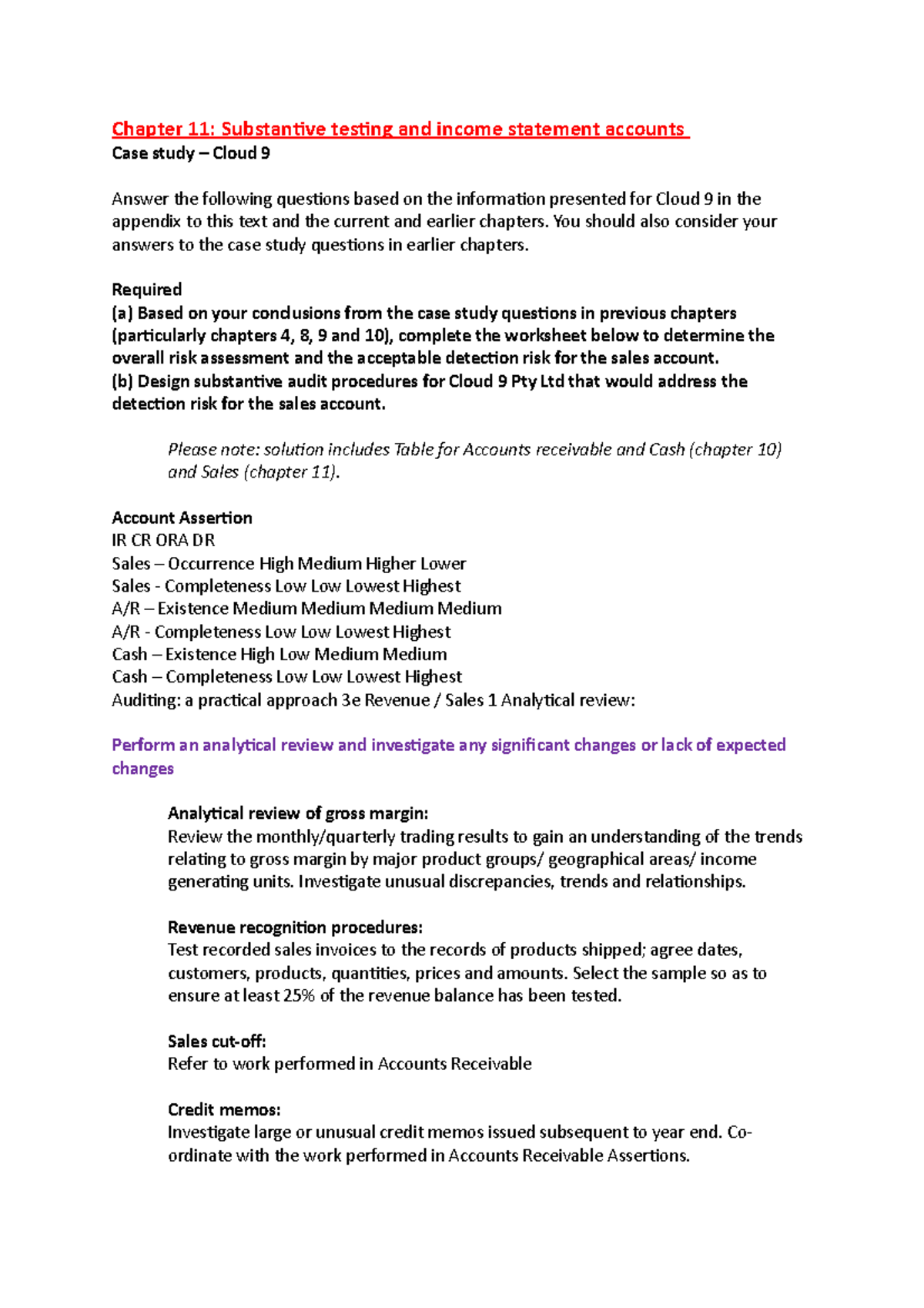 Chapter 11 and Chapter 12 Case study questions with answers - Chapter ...