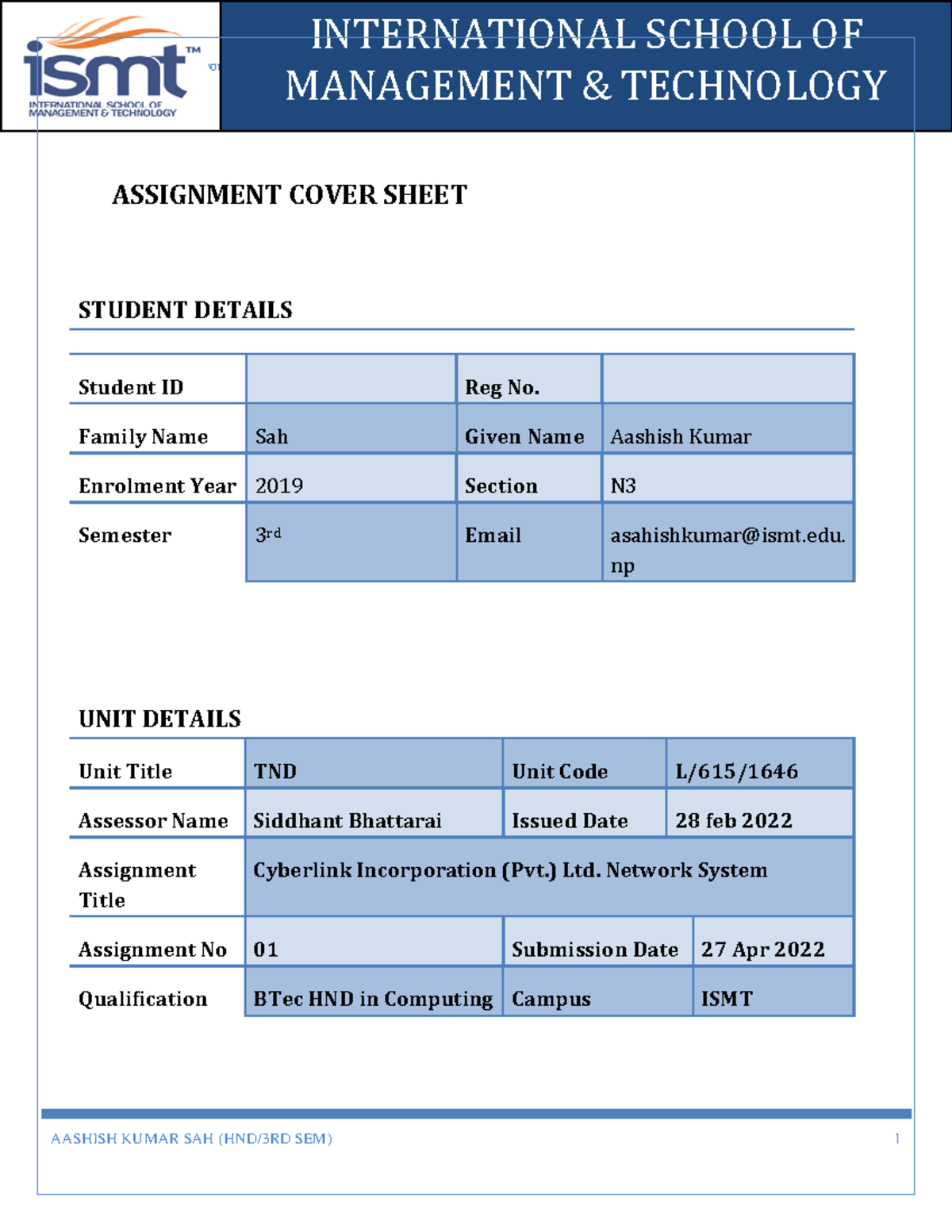 TND final - Transport Network Design ASSIGNMENT COVER SHEET STUDENT ...