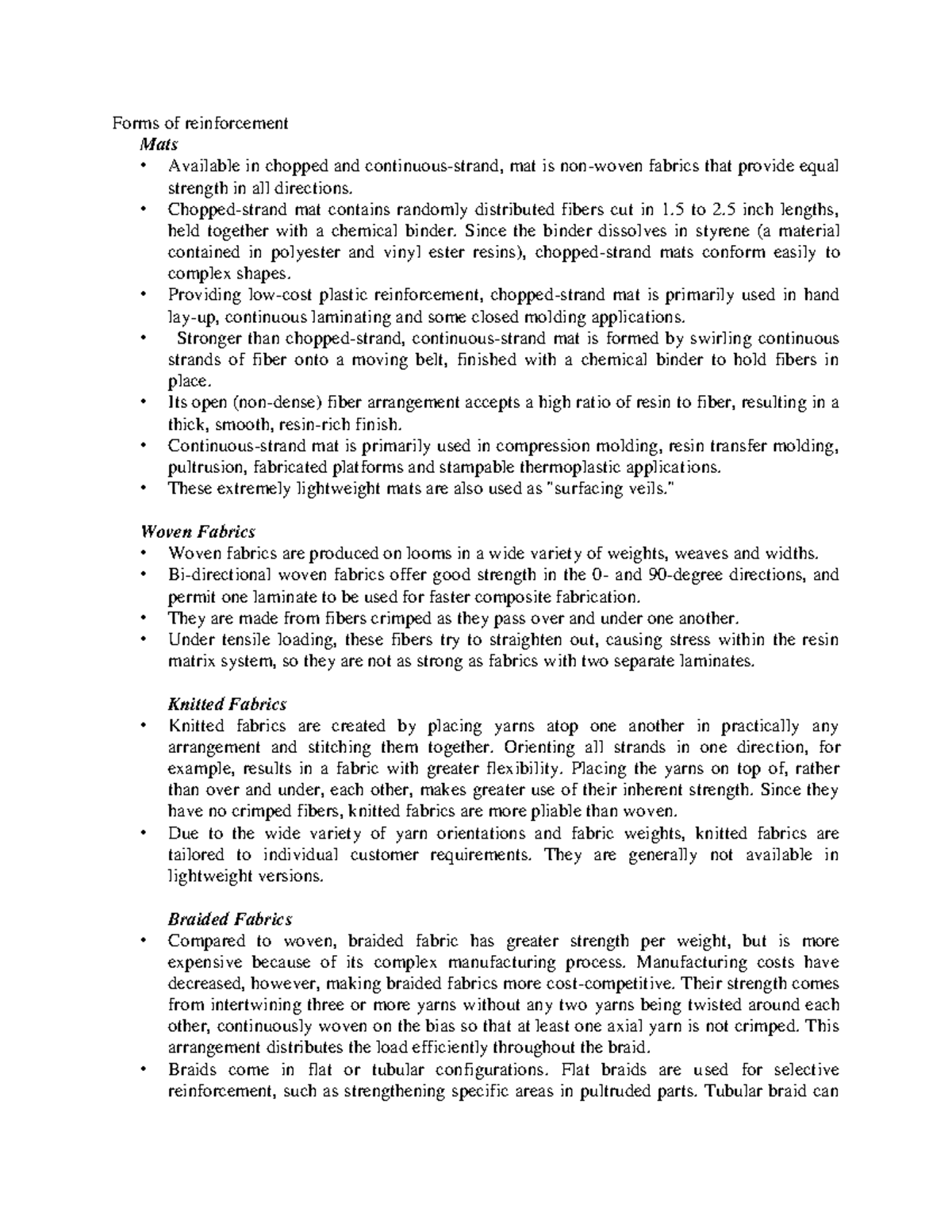 Forms of reinforcement - Forms of reinforcement Mats - Available in ...