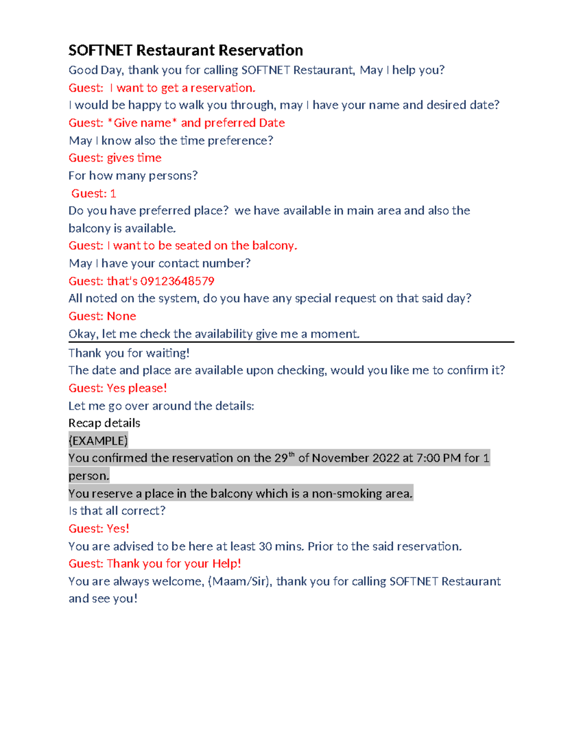 Softnet Restaurant Reservation script - SOFTNET Restaurant Reservation ...