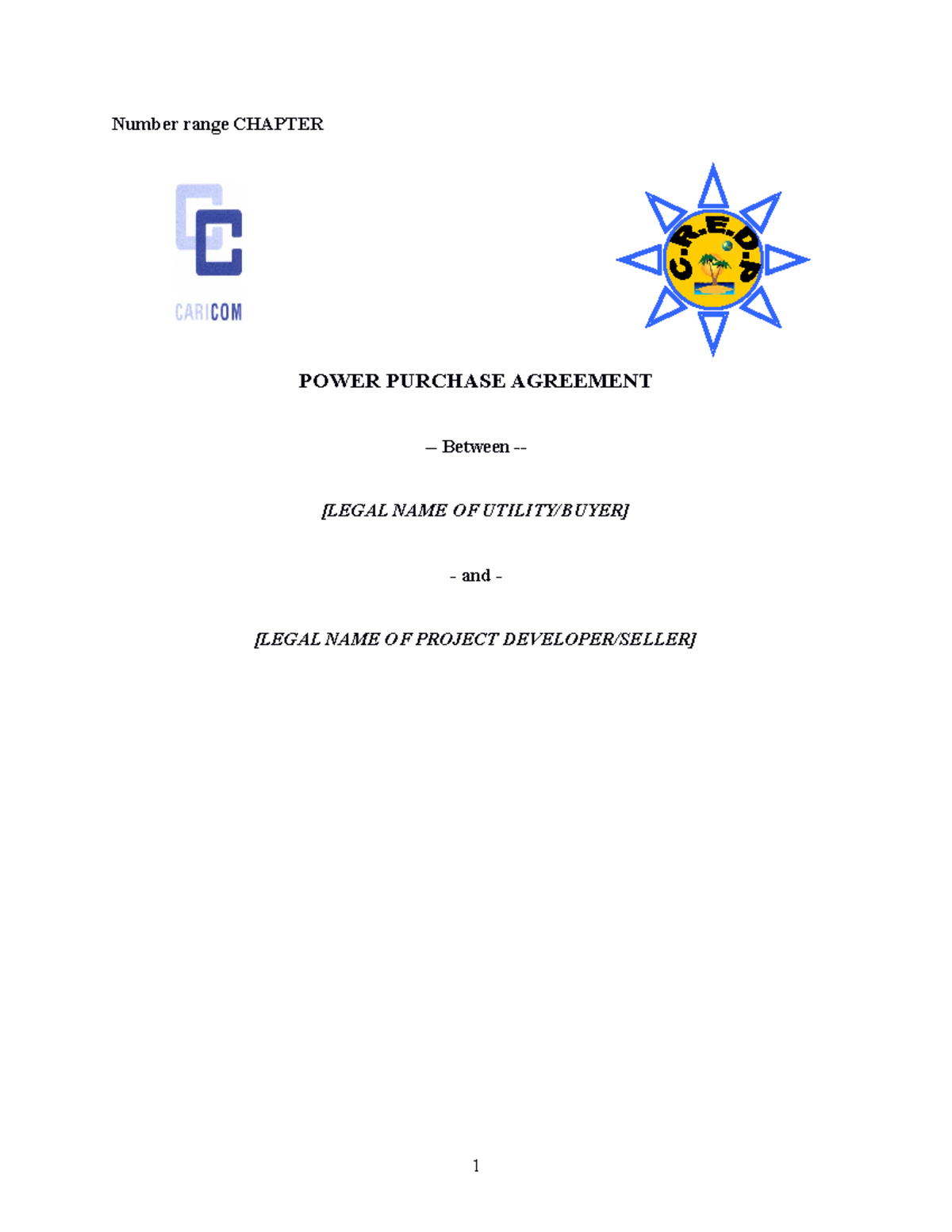 Purchase Agreement - Number range CHAPTER POWER PURCHASE AGREEMENT ...