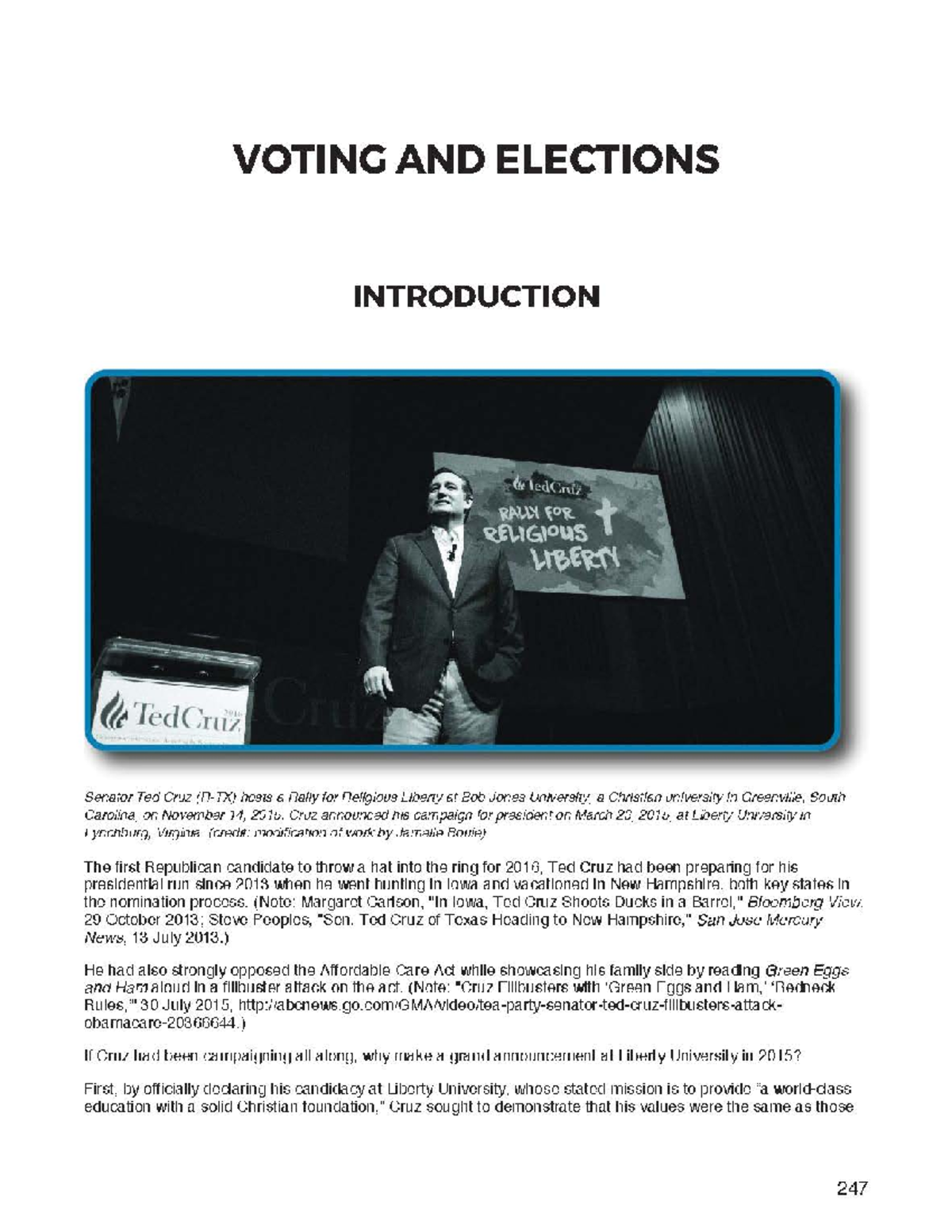 POLI330 Political Science Notes 6 - VOTING AND ELECTIONS INTRODUCTION ...