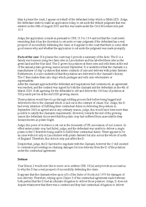 Example of index and case - 1 Bundle of Authorities Authority Page no ...