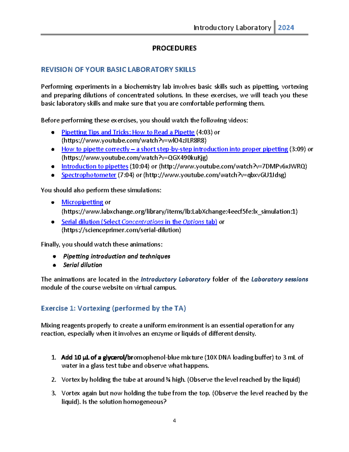 Lab procedure intro - PROCEDURES REVISION OF YOUR BASIC LABORATORY ...
