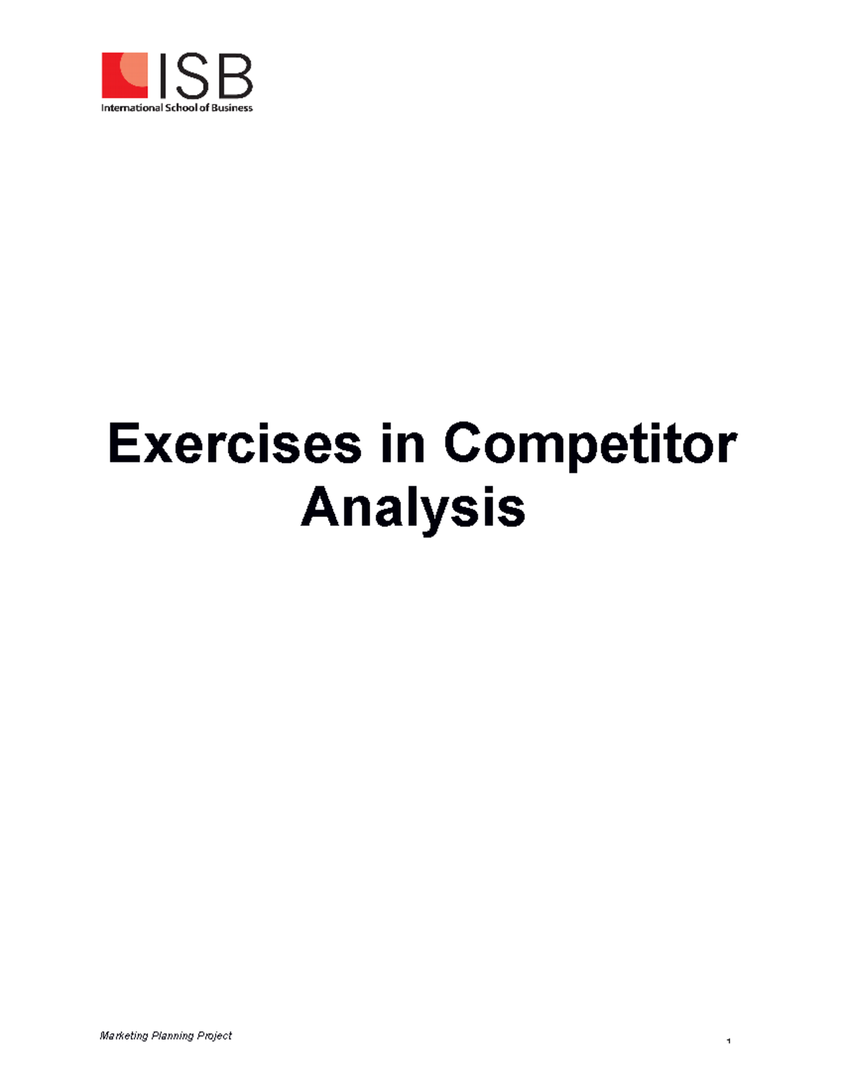 Exercise 2 Competitor Insights - Exercises in Competitor Analysis ...