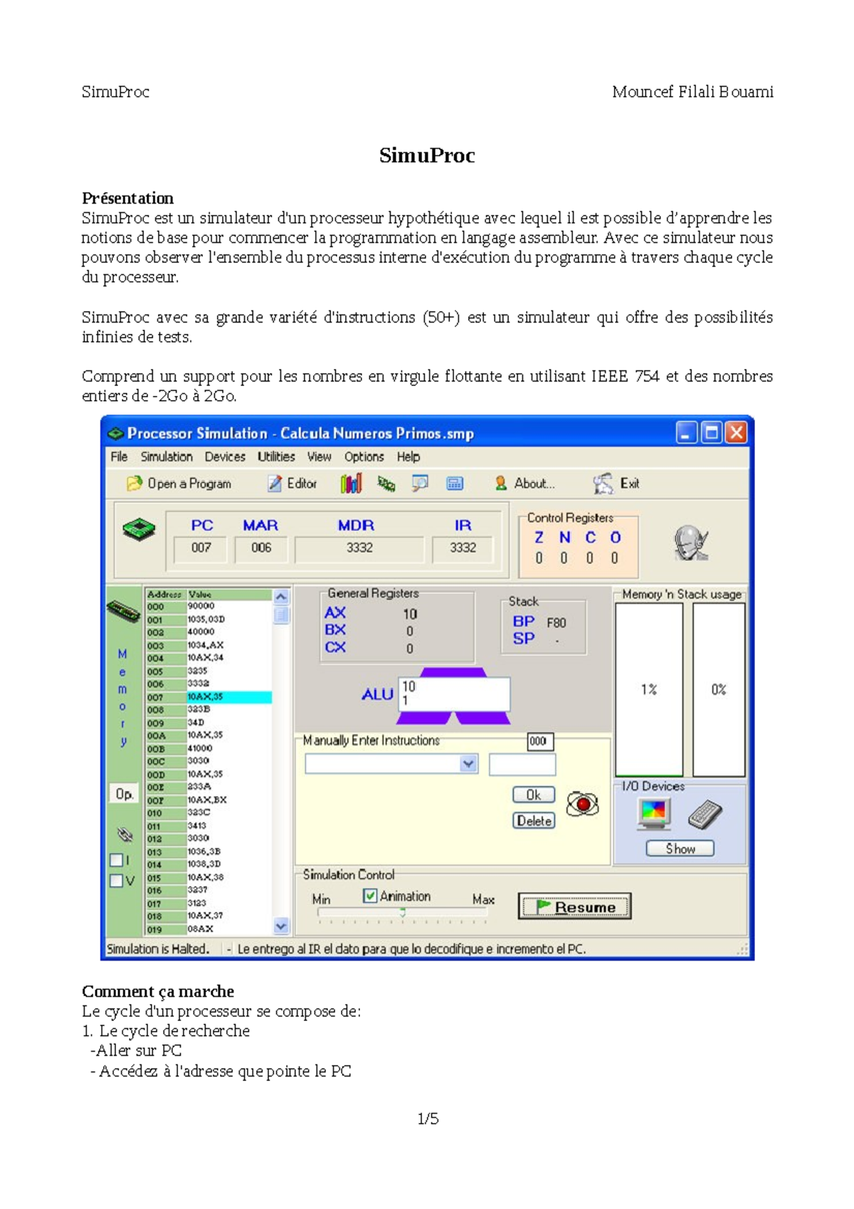 Simuproc croquis - SimuProc Présentation SimuProc est un simulateur d ...