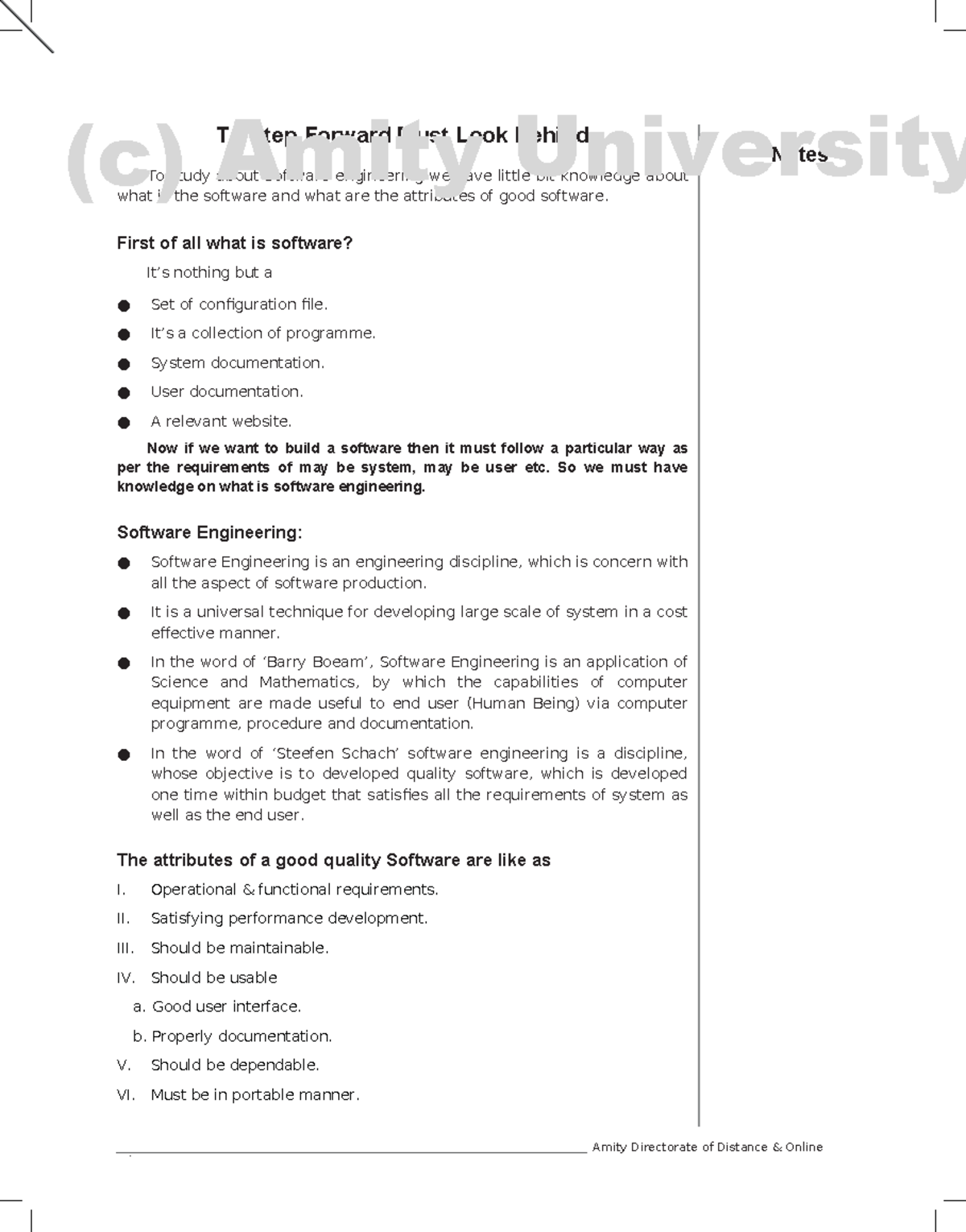 Advanced Software Engineering Principles - Amity Directorate of Distance & Online Education To ...