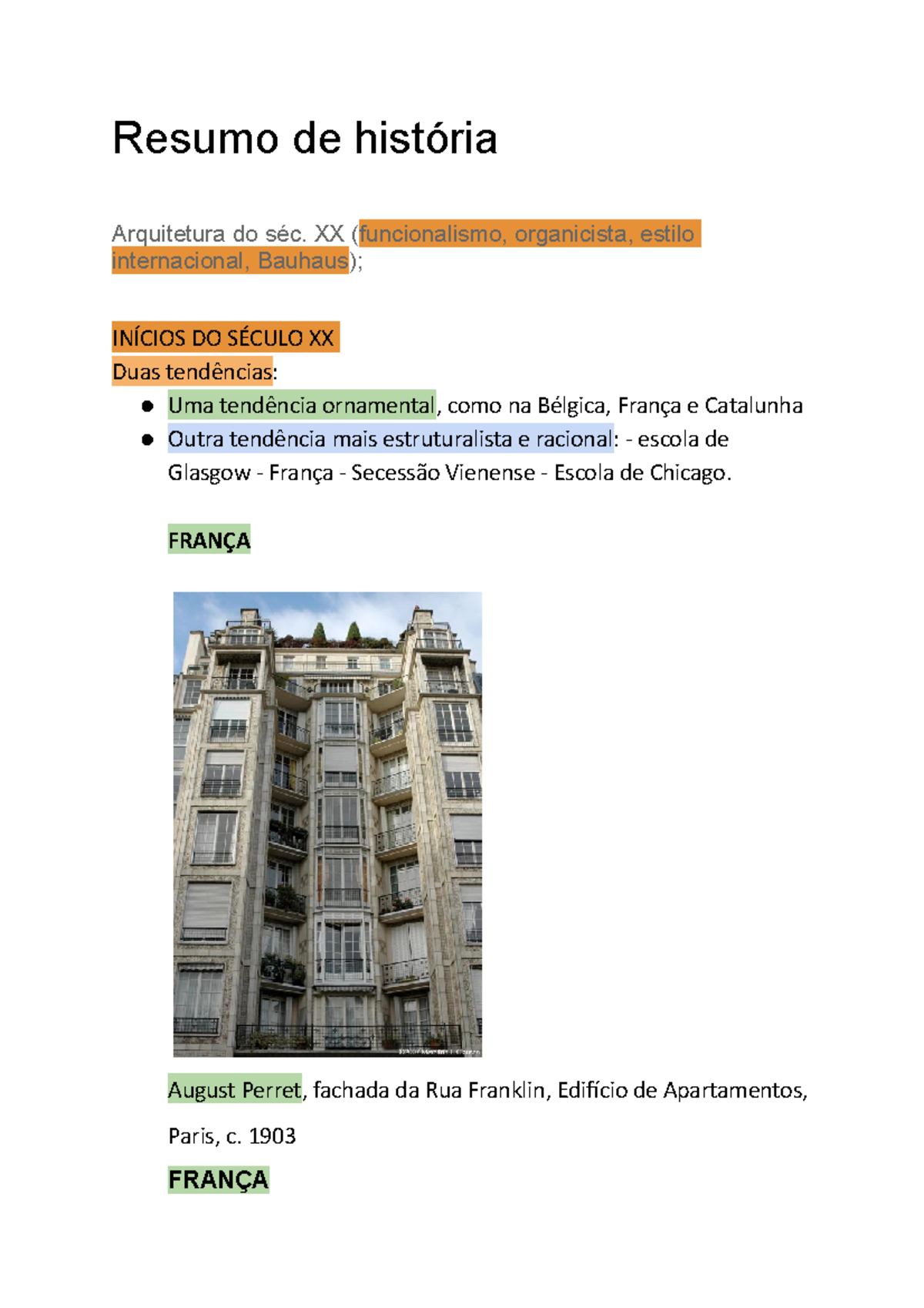 Resumo de historia 1 - hgfgh - Resumo de história Arquitetura do séc ...