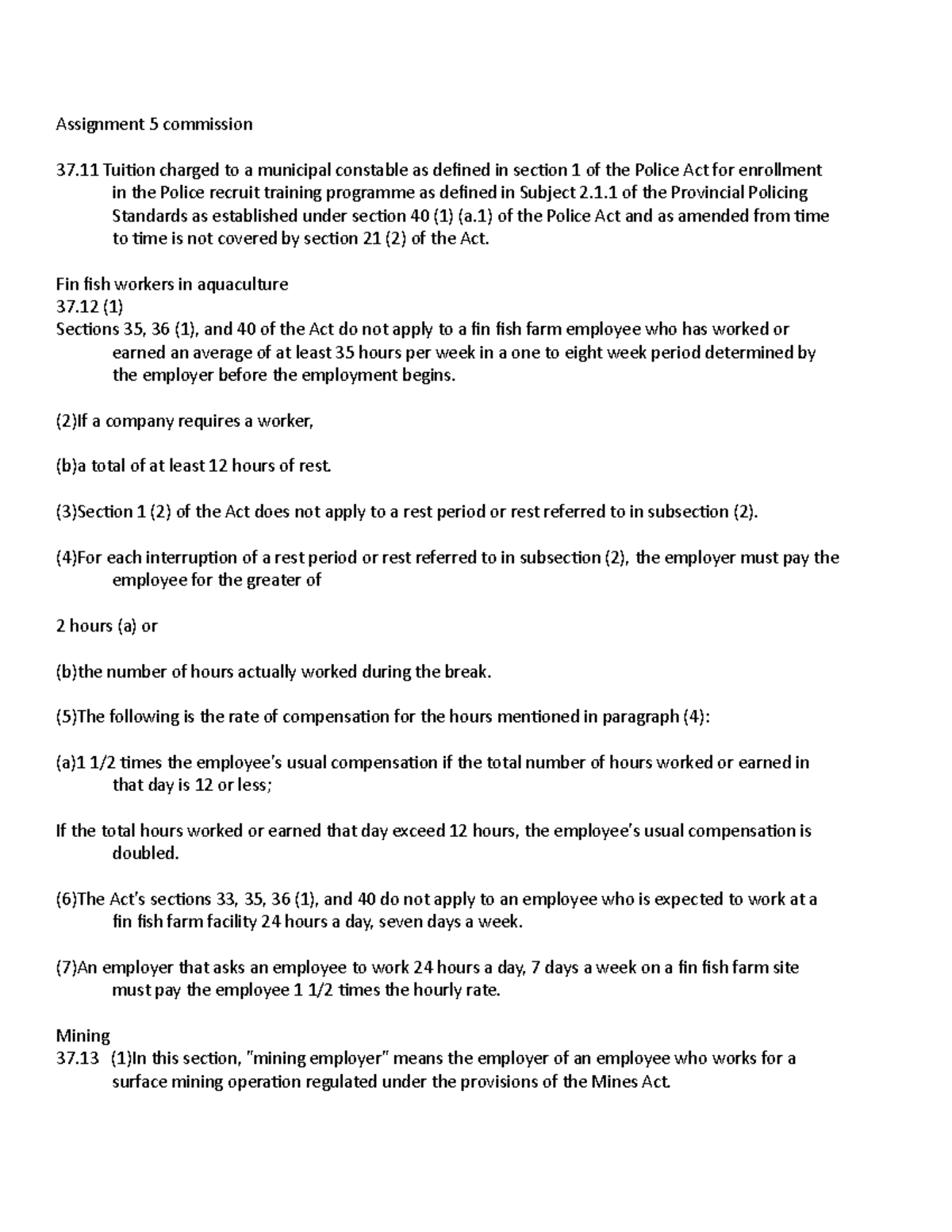 Assignment 5 commission - Assignment 5 commission 37 Tuition charged to ...
