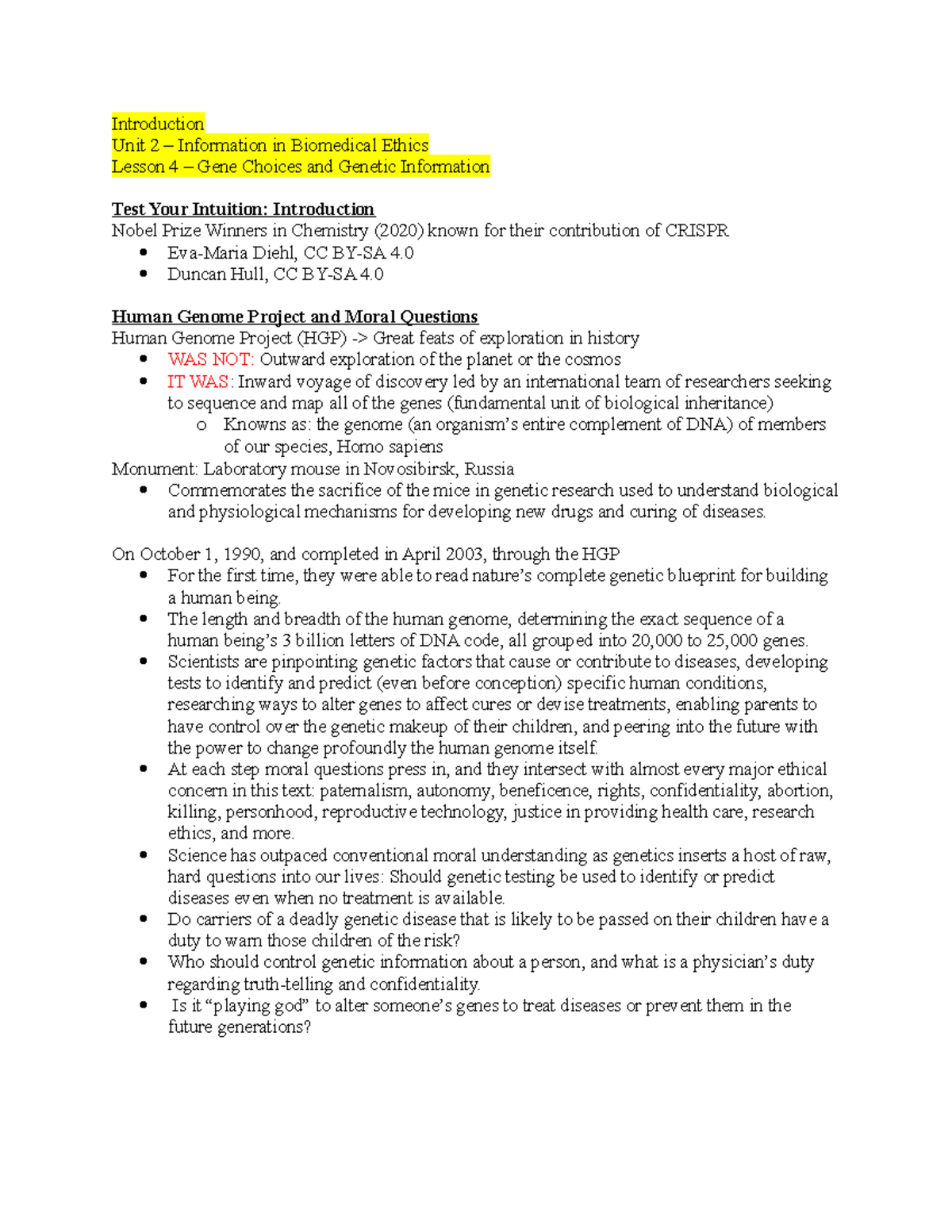 Unit 2 Quiz - Notes for lesson 4,5 and 6 - Introduction Unit 2 ...