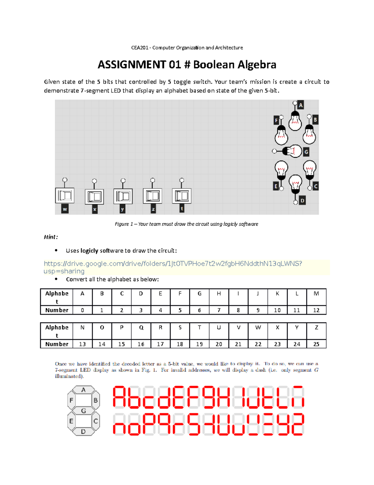 CEA201 Assignment 01 - 111 - CEA201 - Computer Organization and ...