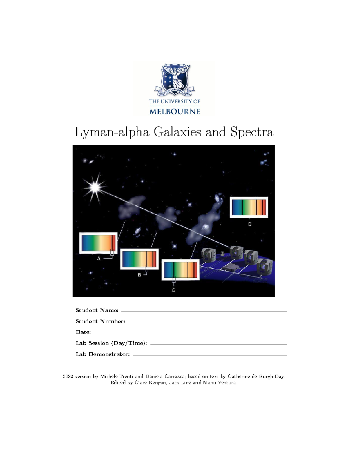 PHYC10008 Lab 8 2024 - good lab notes and questions. - Lyman-alpha ...