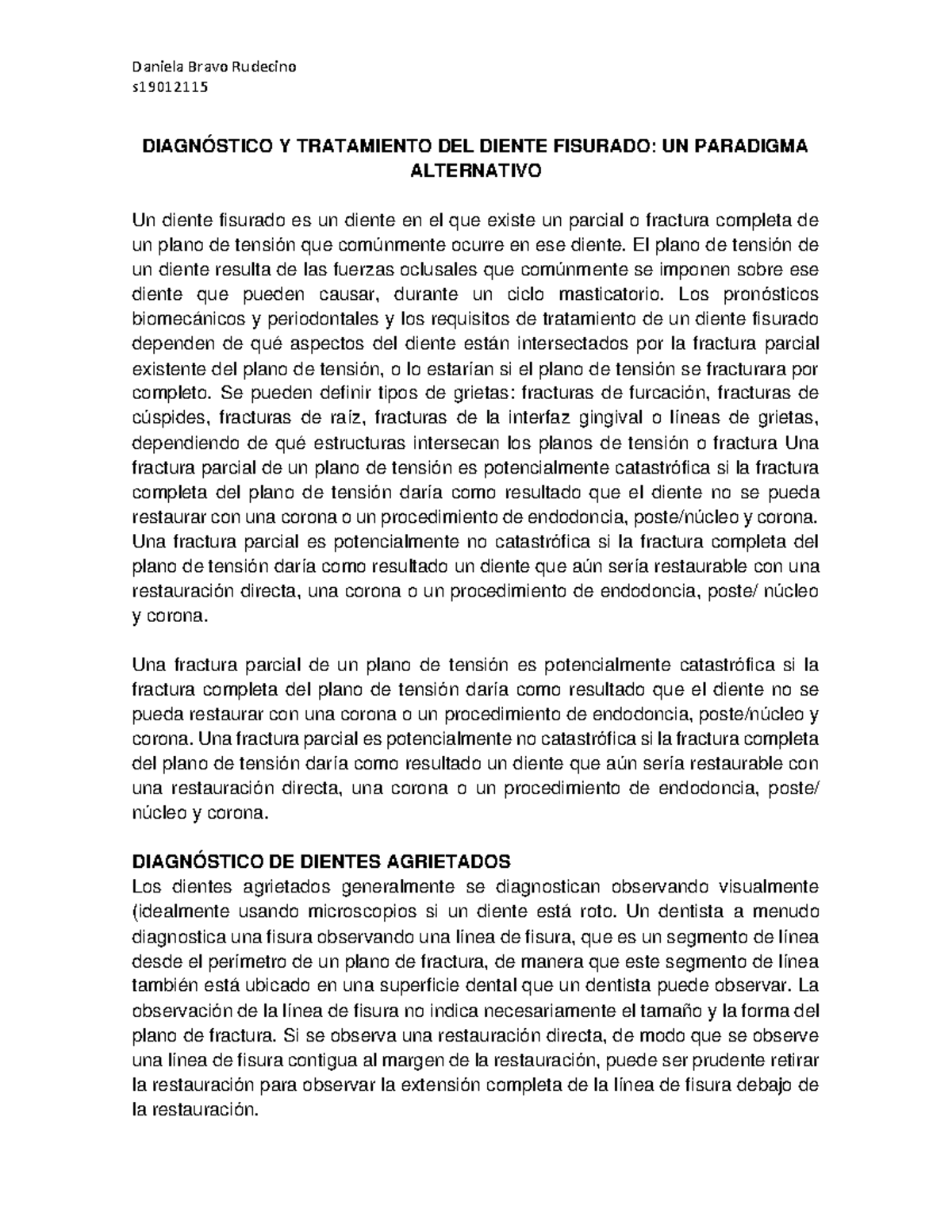 Diagnóstico y tratamiento del diente crackeado - s DIAGNÓSTICO Y ...