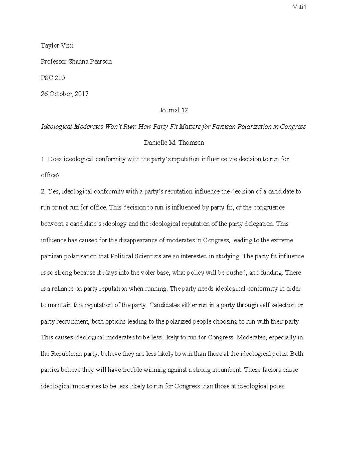 Article Review Journal 12 - Vitti1 Taylor Vitti Professor Shanna ...