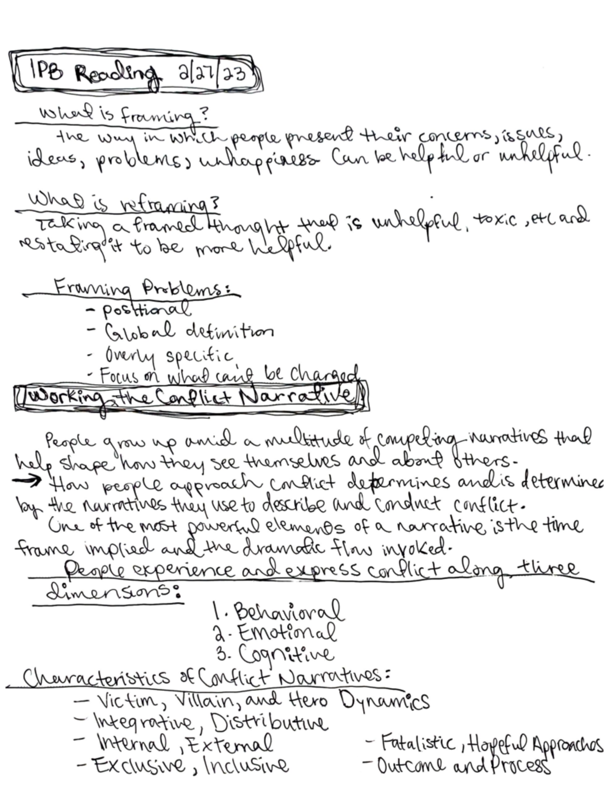 IPB Reading - Top 2/27/23) of Page IPB Reading what is framing? the way ...