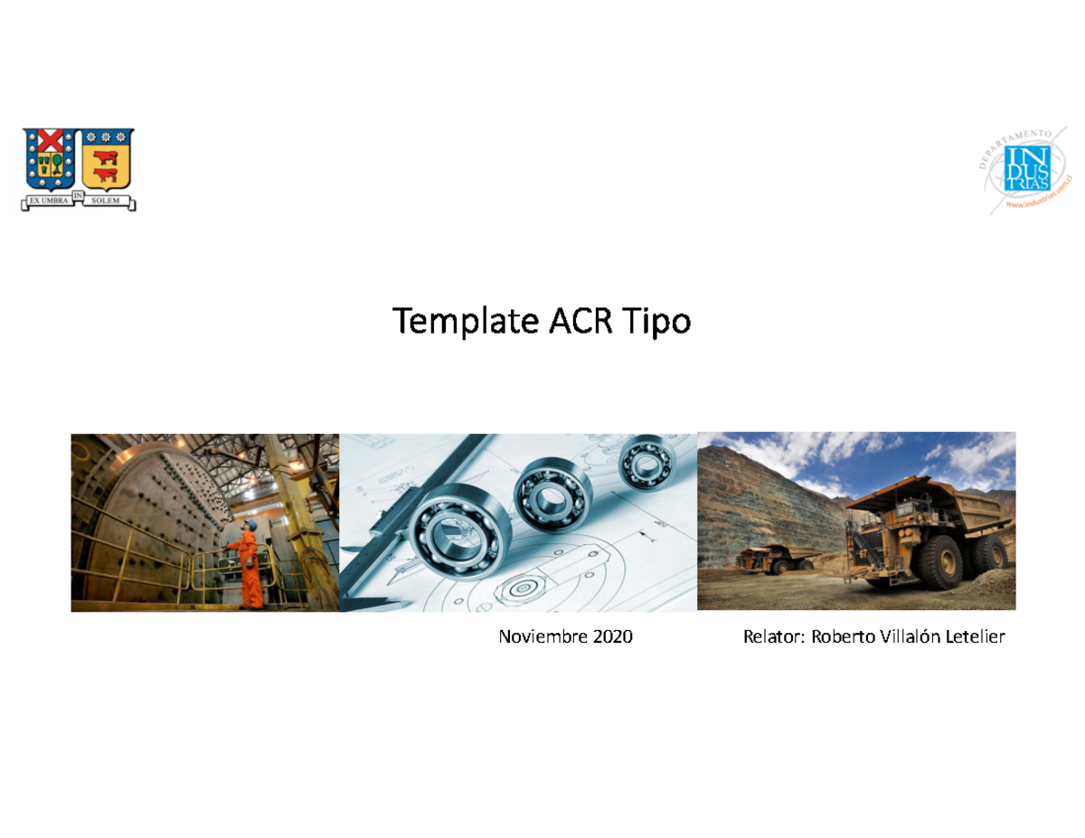 Ejemplo real usando Template ACR de referencia - Template ACR Tipo ...