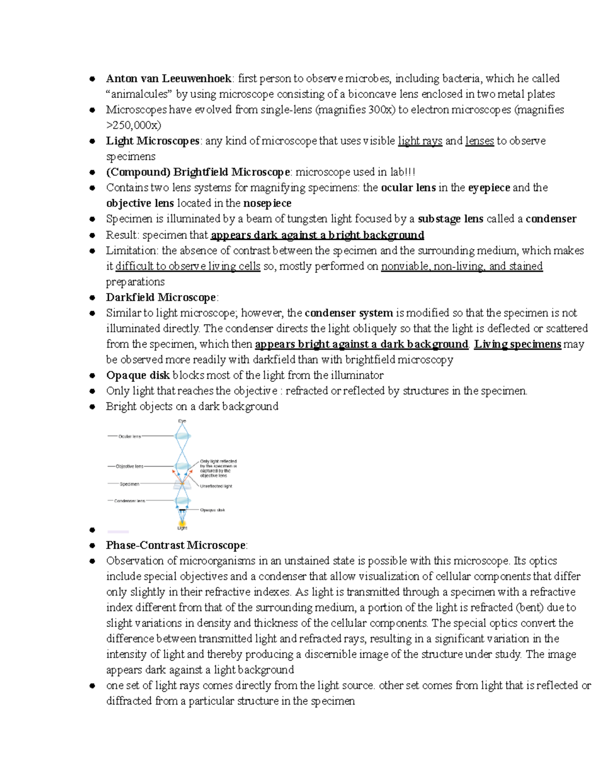 lab manual notes - Anton van Leeuwenhoek: first person to observe ...