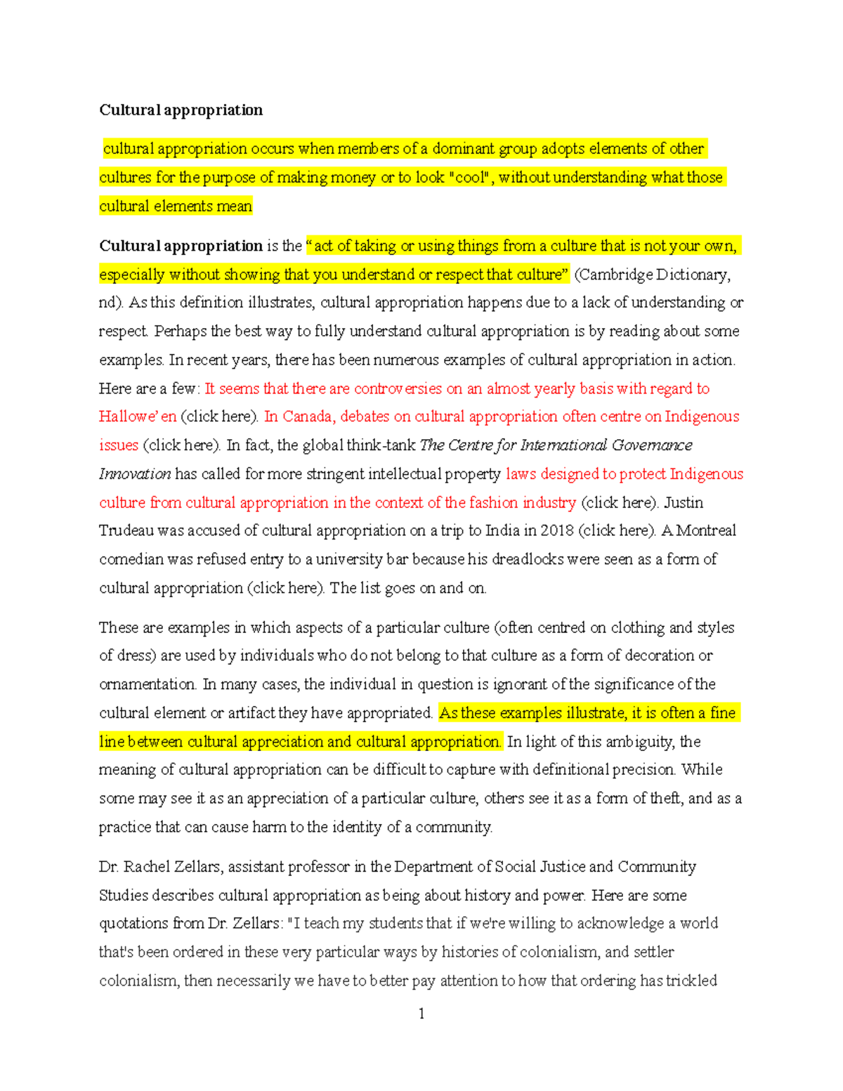 Cultural appropriation (sociology)-1 - Cultural appropriation cultural ...