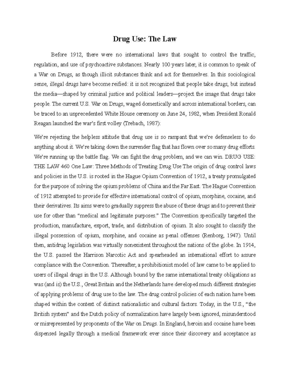 Drug Use- The Law - A lecture notes about Drug Use- The Law - Drug Use ...