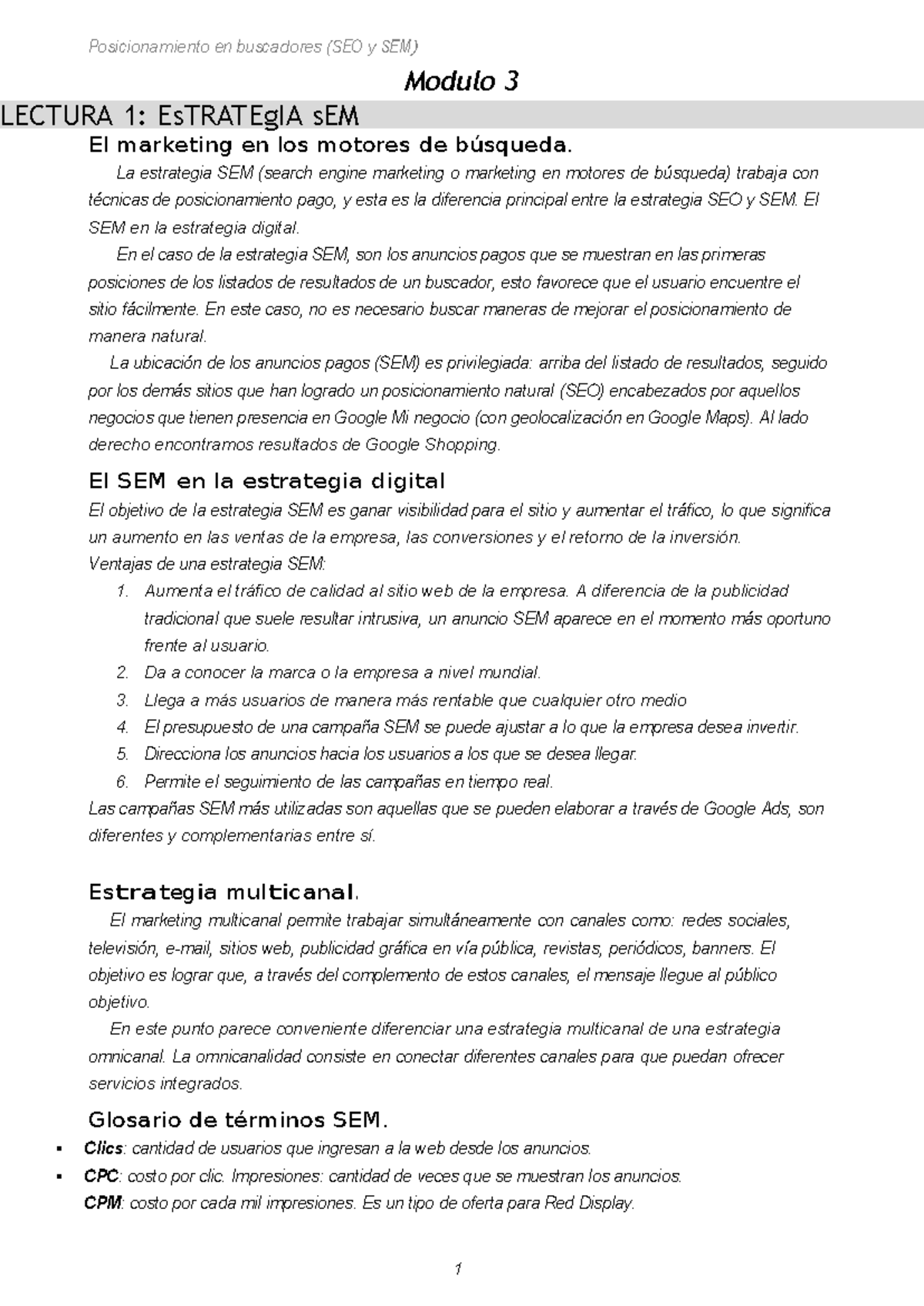 resumen de posicionamiento de una compañera si saben quien es manden contactom3 m4 - LECTURA 1 ...