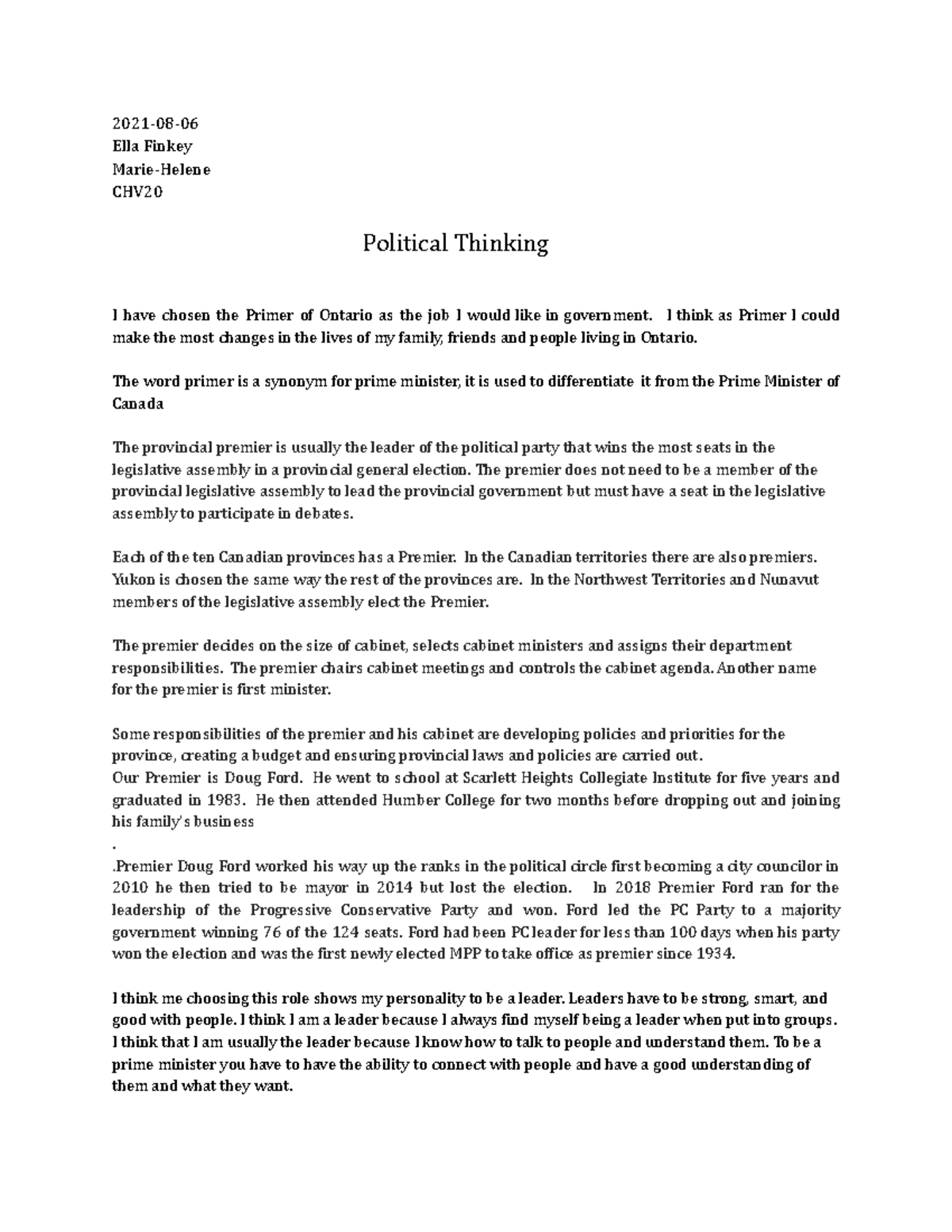 Who's Who Of Queen's Park- Ella finley - 2021-08- Ella Finkey Marie ...