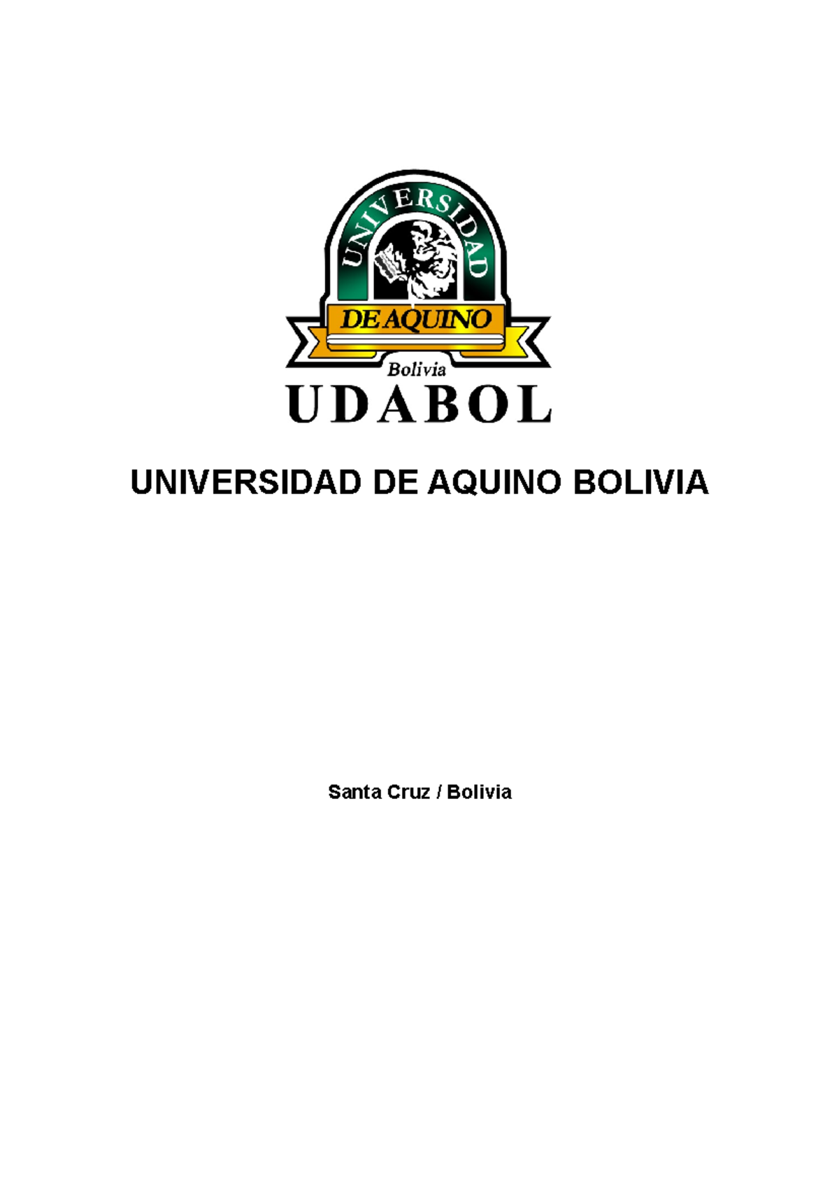 Operatoria I TEMA 1 - UNIVERSIDAD DE AQUINO BOLIVIA Santa Cruz ...