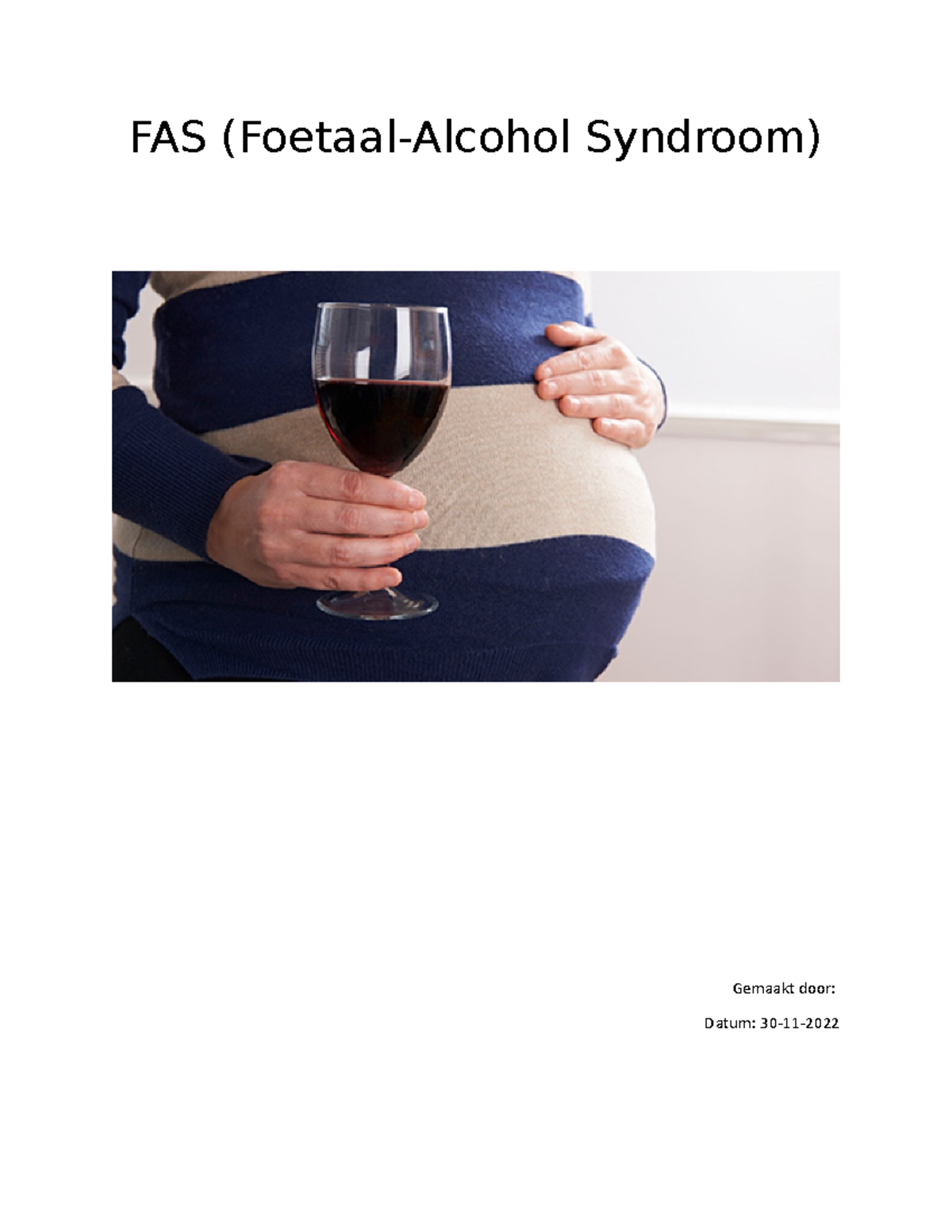 Verslag Loopbaan en Burgerschap FAS - FAS (Foetaal-Alcohol Syndroom ...
