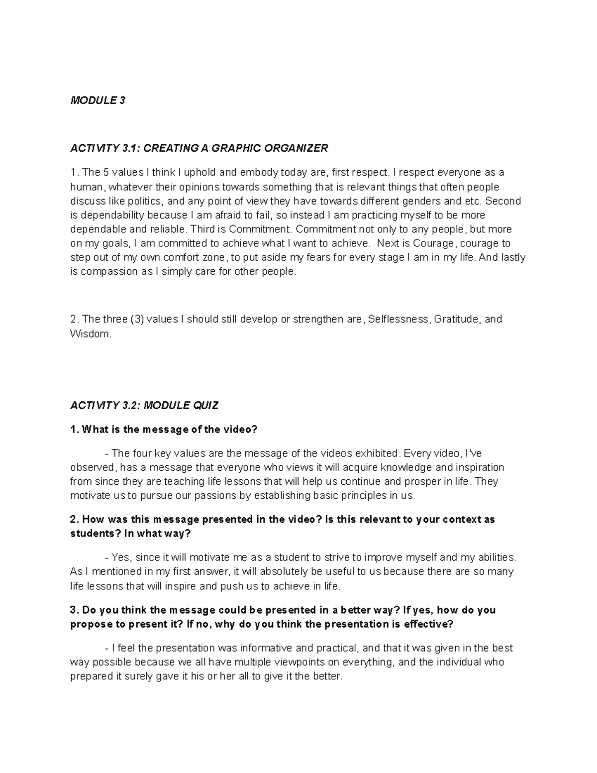 Collaborative Appreciation - MODULE 3 ACTIVITY 3: CREATING A GRAPHIC ...