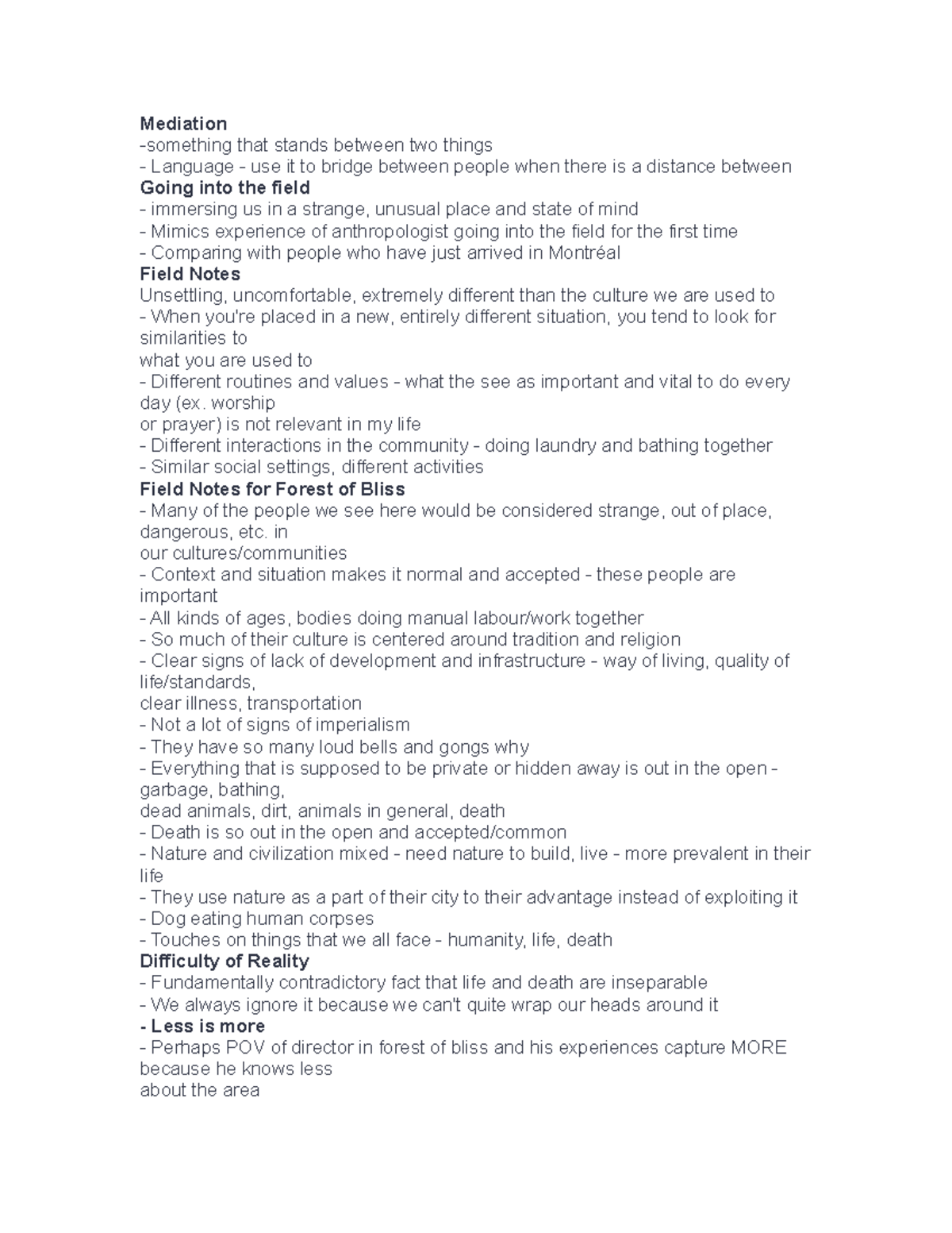 Mediation - good - Mediation -something that stands between two things ...