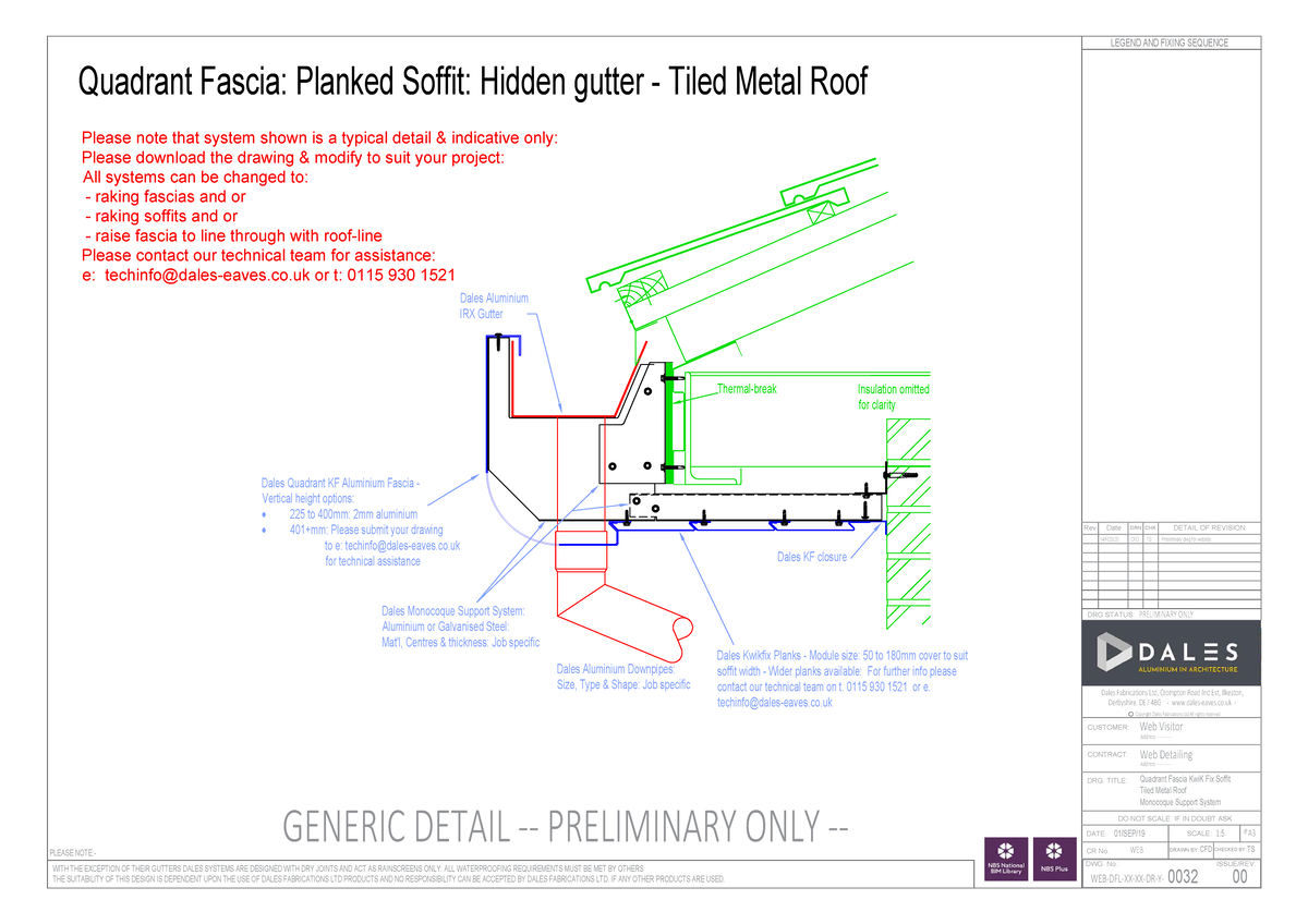 0032 Quadrant Fascia kwikfix soffit hid gut - metal roof-Model - 0032 ...