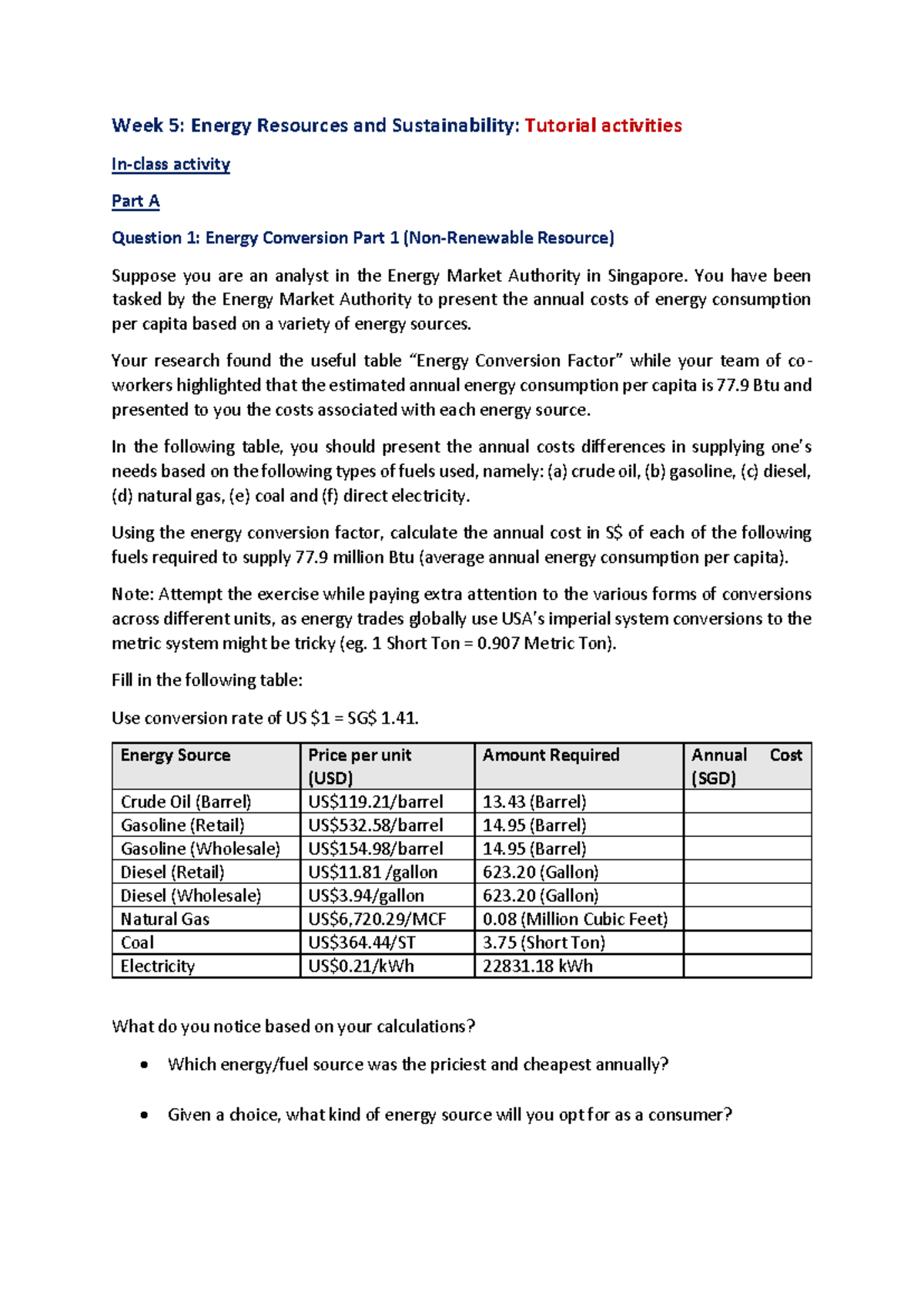 Week 5 Tutorial Activity Padlet (T01 - T04) - Week 5 : Energy Resources and Sustainability ...