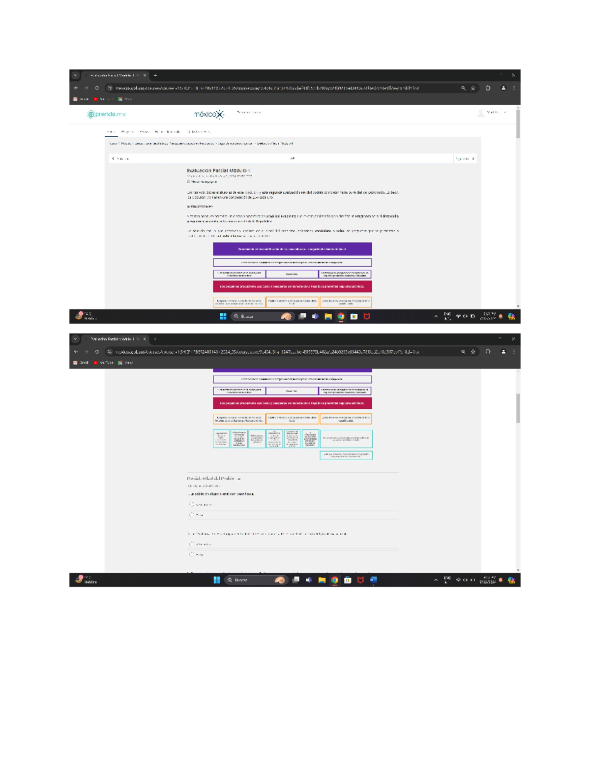 Examen segundo modulo - Evaluacion Parcial Módulo x X Gmail YouTube Maps méxico Encontrar curso ...