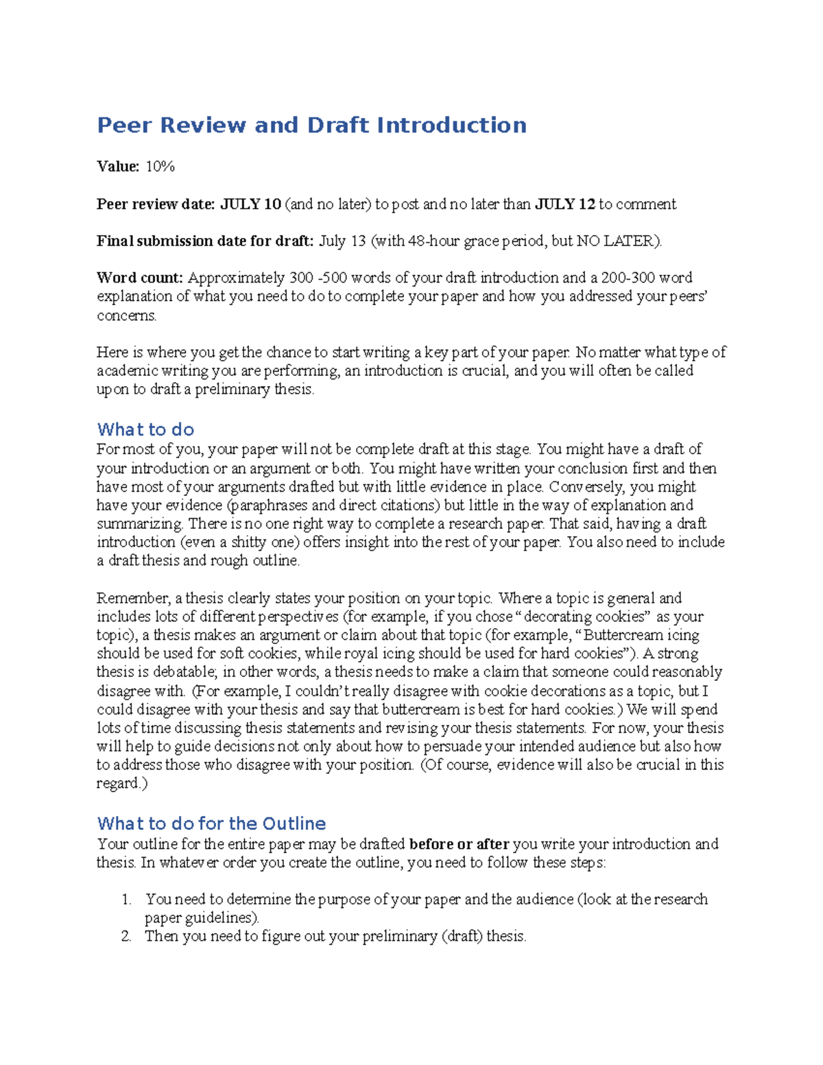 Summer 2022 Peer review and Draft Intro Contract grading - Peer Review ...