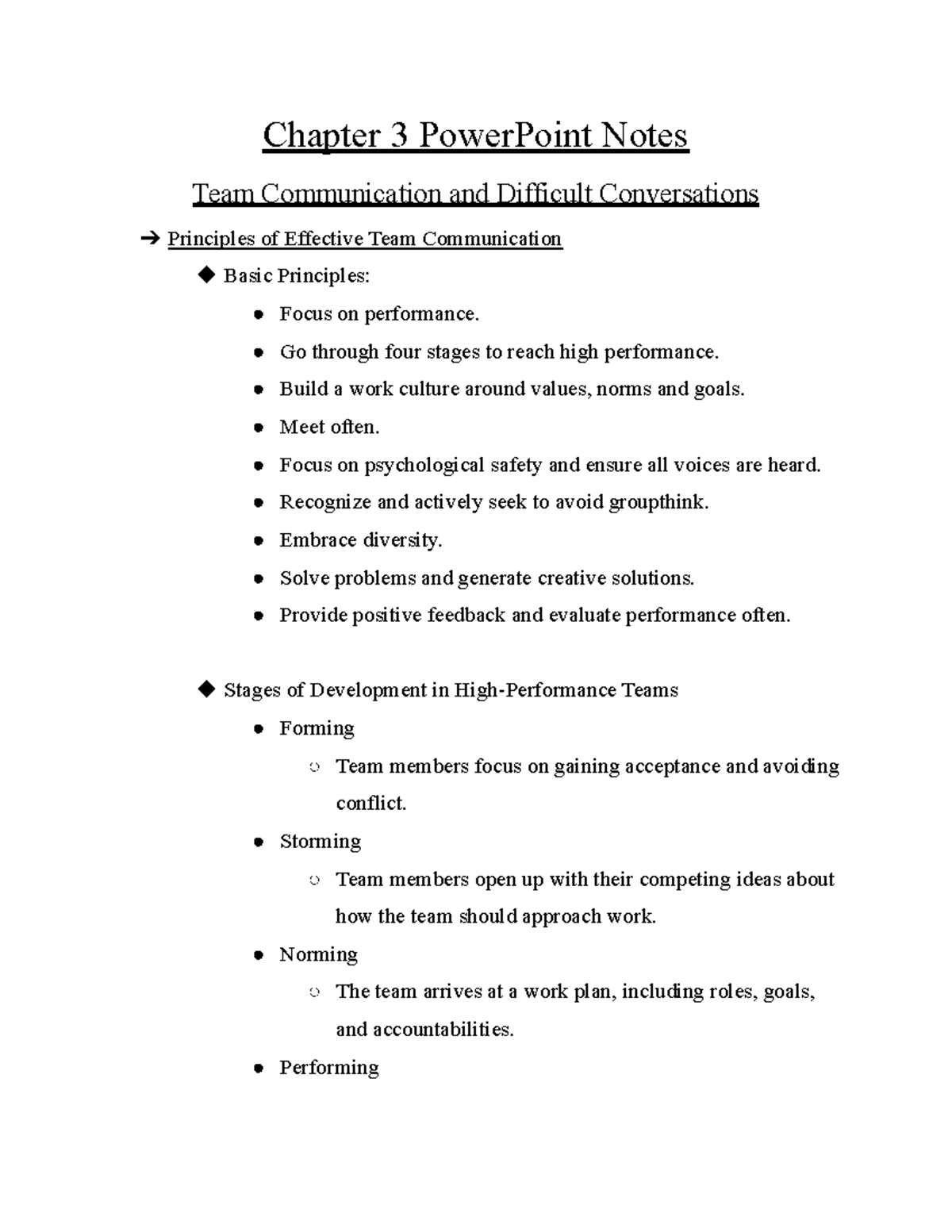 Chapter 3 Power Point Notes - Chapter 3 PowerPoint Notes Team ...