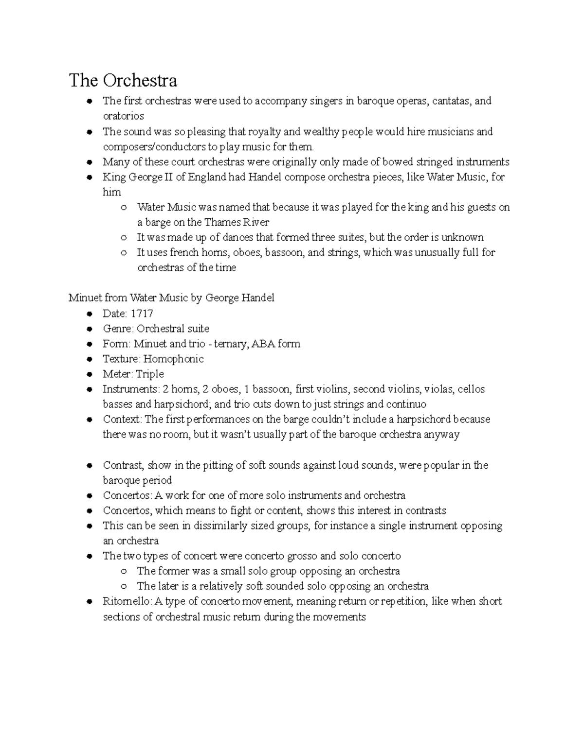 Music Appreciation Chapter 10 - The Baroque Orchestra - The Orchestra ...