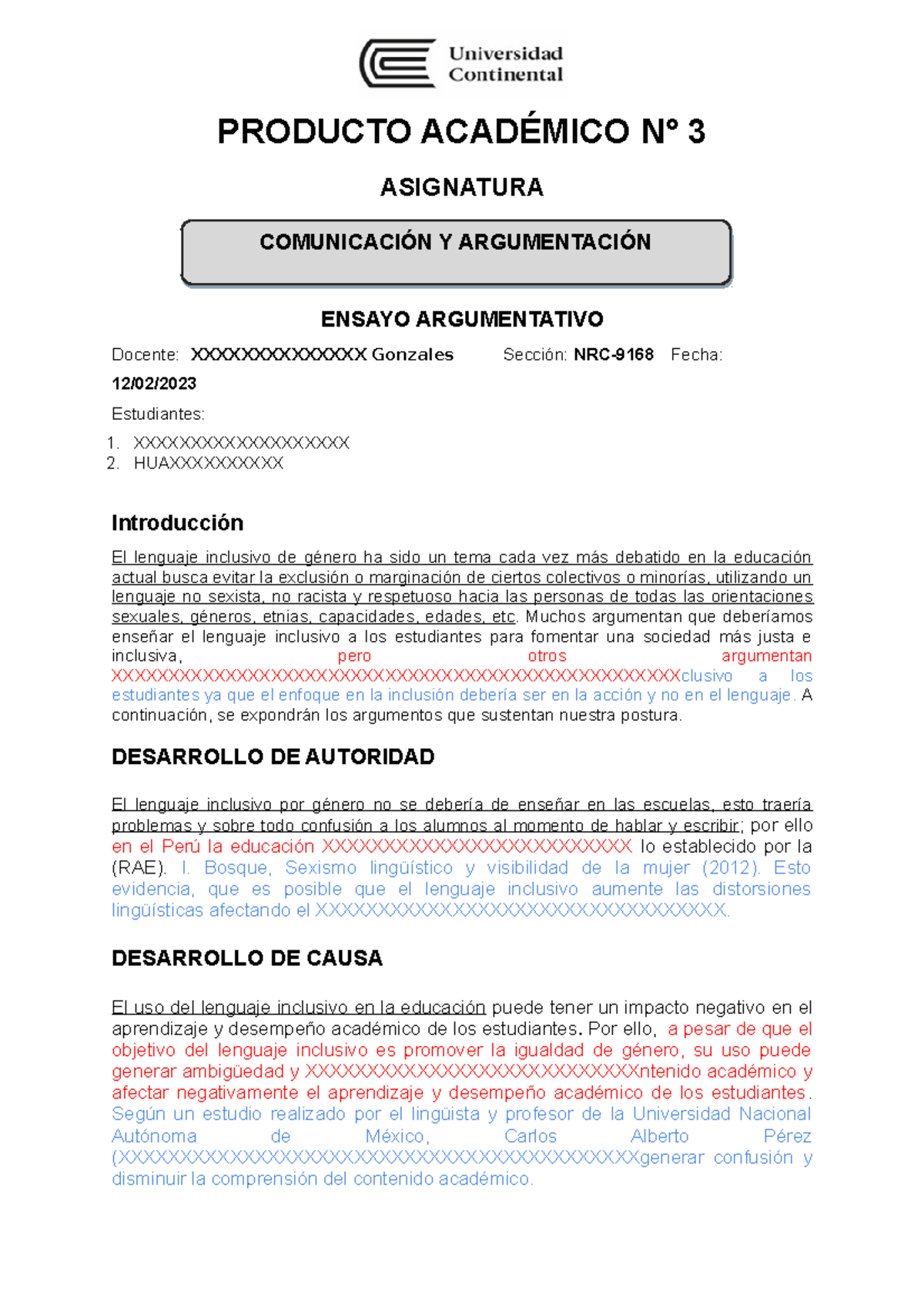 Producto Académico N° 3 - PRODUCTO ACADÉMICO N° 3 ASIGNATURA ENSAYO ARGUMENTATIVO Docente: - Studocu