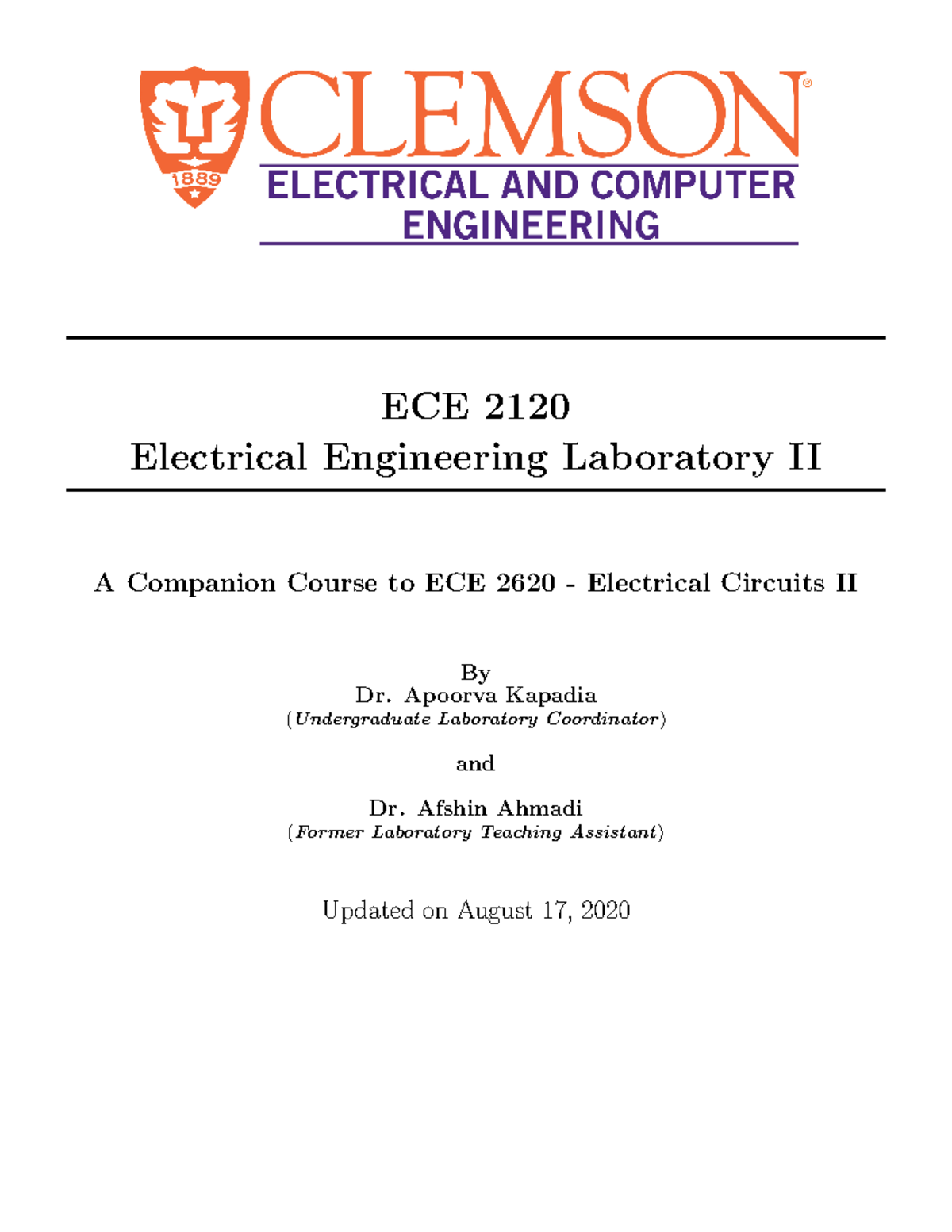 Ece 212 - yduikedhvwigh9wfjoevnsiwe - ECE 2120 Electrical Engineering ...